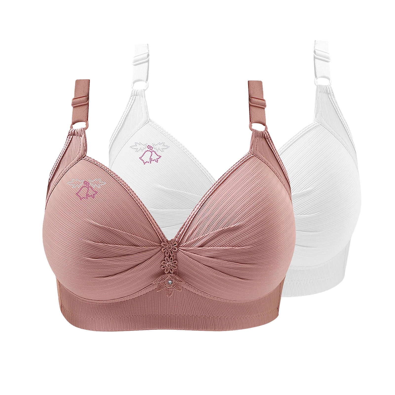 Lisbinx Bras for Women Full Coverage 2PC Woman's Printing Gathered ...