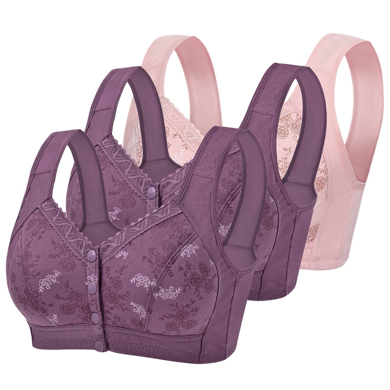 Lisbinx Plus Size Support Bras for Women Woman's Comfortable Lace ...