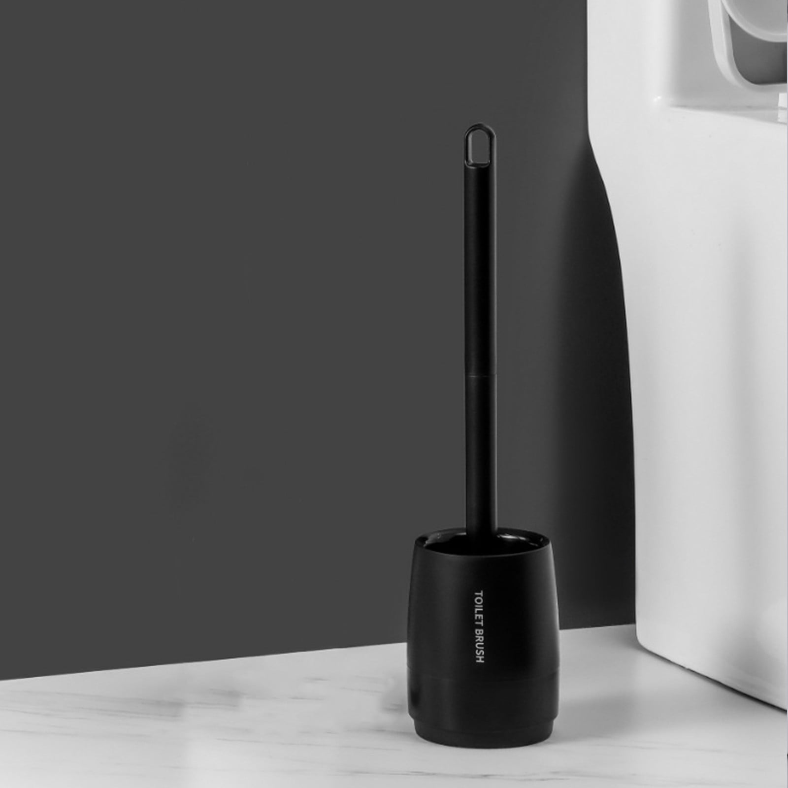 Nrmrqz Toilet Brush with Storage Caddy - Compact Designment for Easy ...