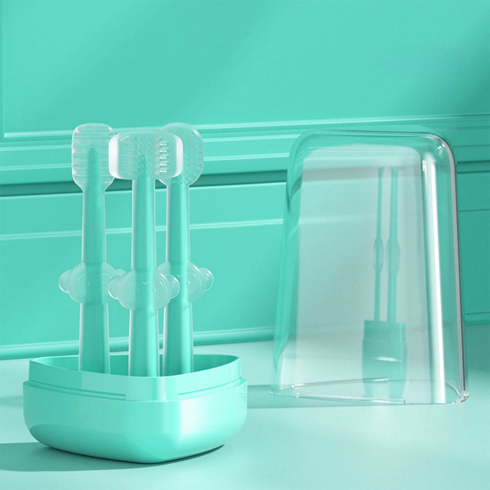 Nrmrqz Toothbrush Set | Silicone U-Shaped Teething Brush & Tongue ...