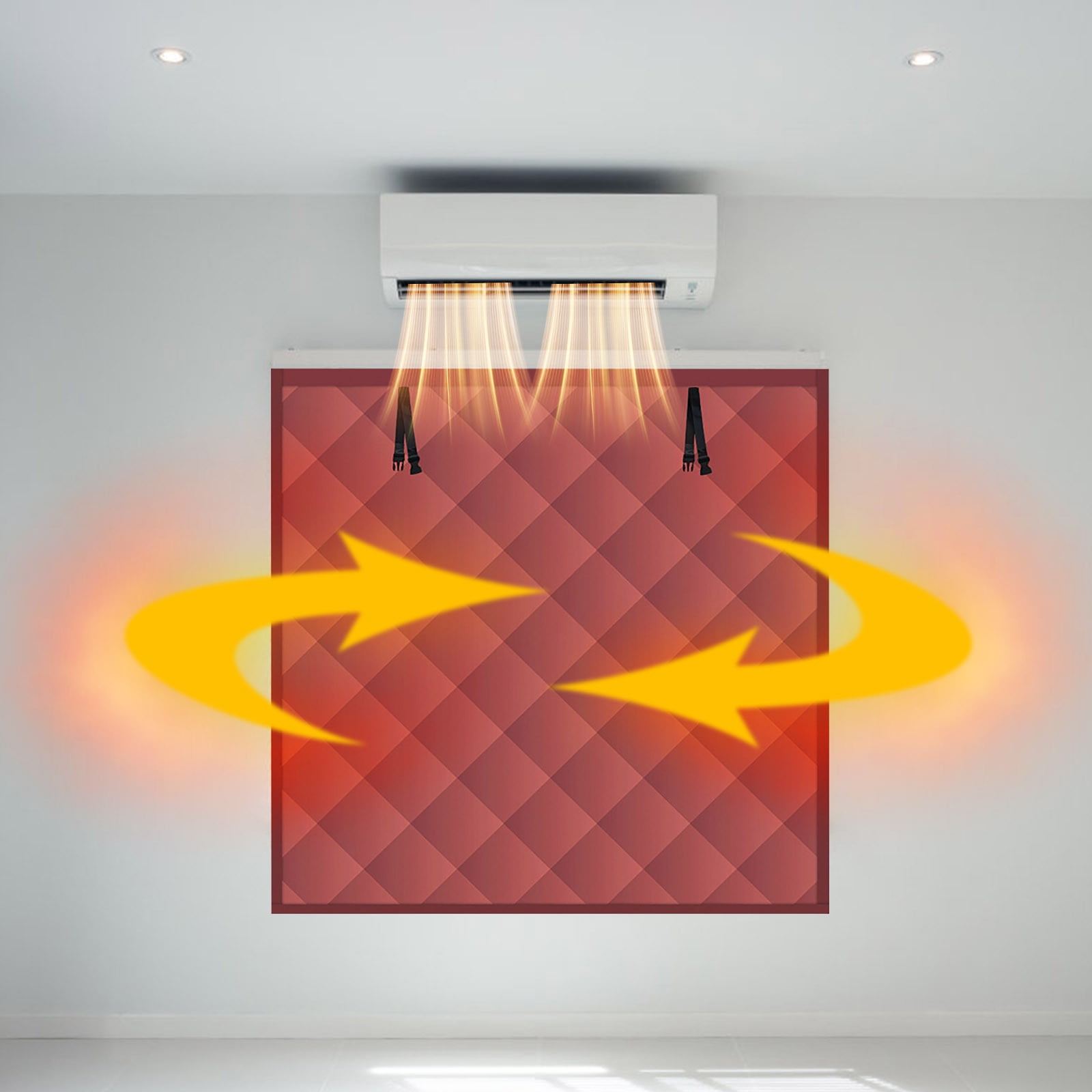 Nrmrqz Winter Insulation Magnetic Curtain - Thickened Cotton, Windproof ...