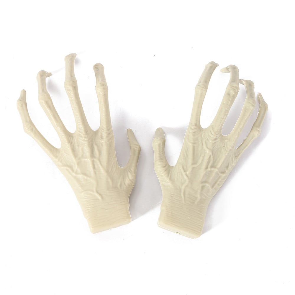Nrmvnmi 1 Pairs Halloween Skeleton Hands Plastic Hand Skeleton Model ...
