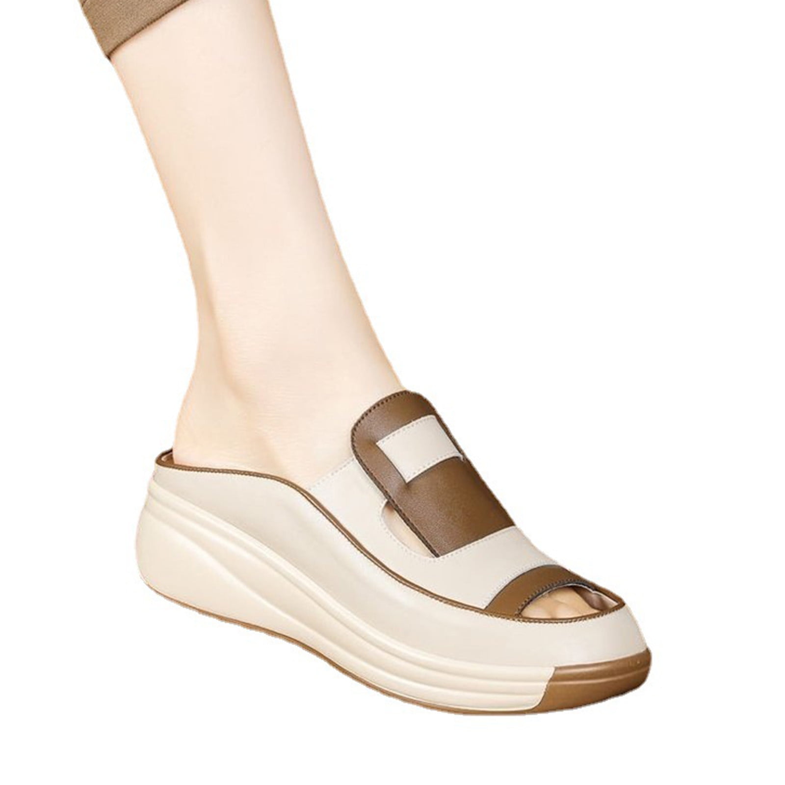 Nrmvnmi 2024 Women's Slides Round Toe Summer Outdoor Trendy Leisure ...