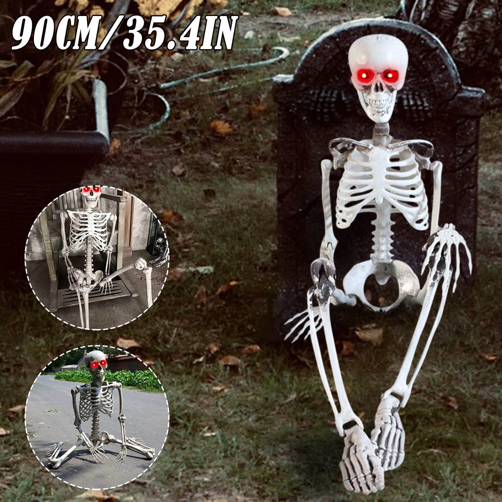 Nrmvnmi 36" Skeleton Halloween Decorations,3FT Realistic Full Body ...