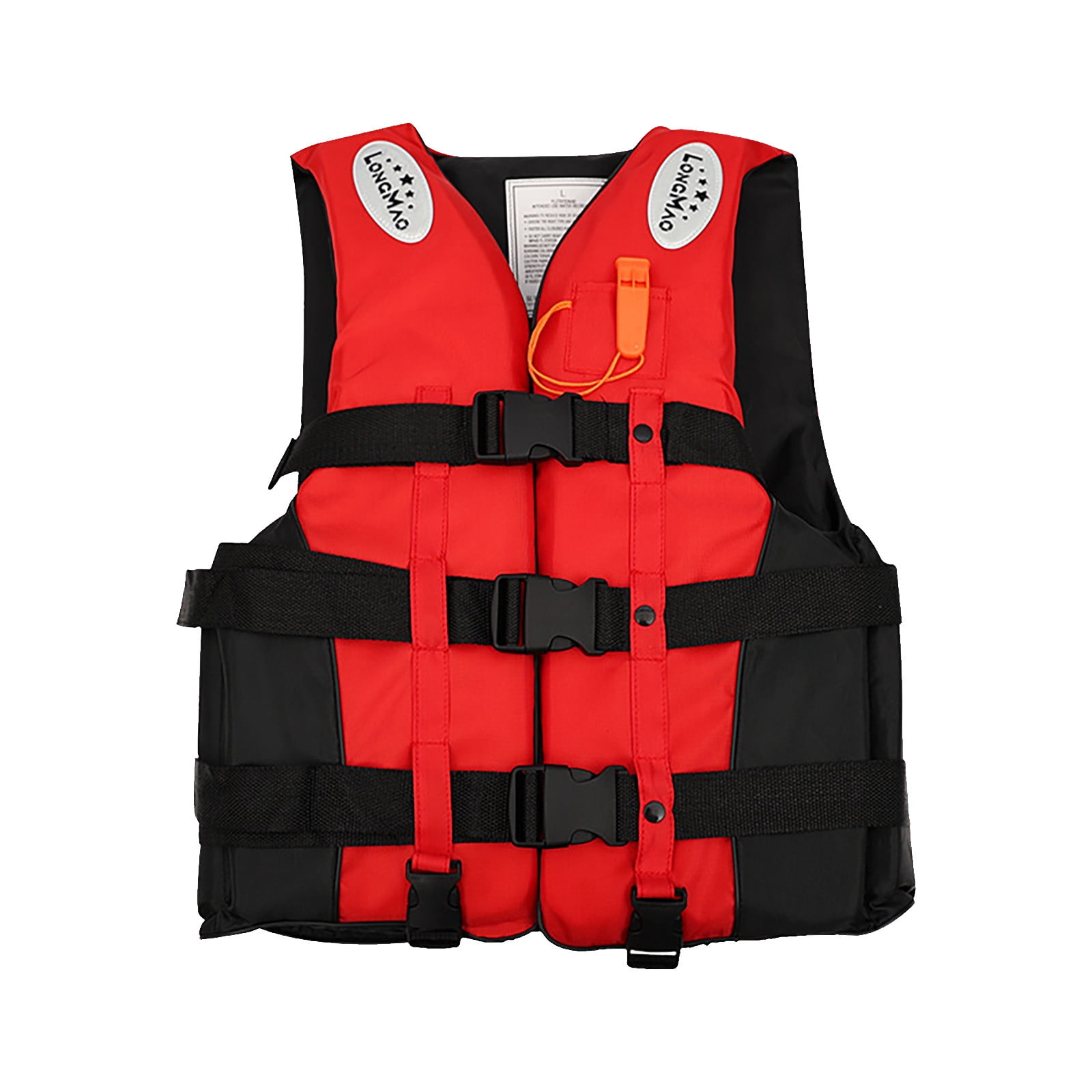 Nrmvnmi Adult Red Life Jacket Kayak Vest High Buoyancy Swim Vest ...
