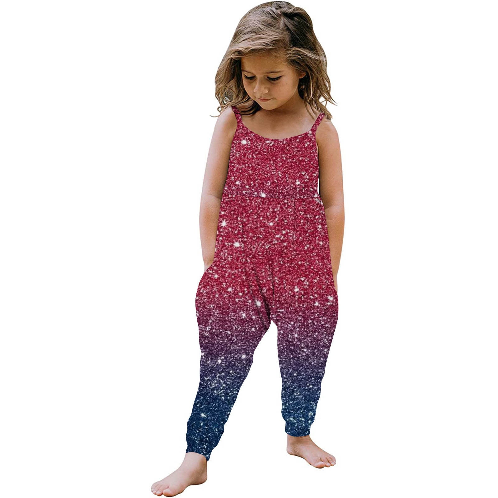 Nrmvnmi Baby Cute Summer Jumpsuits for Girls Floral Prints Kids ...