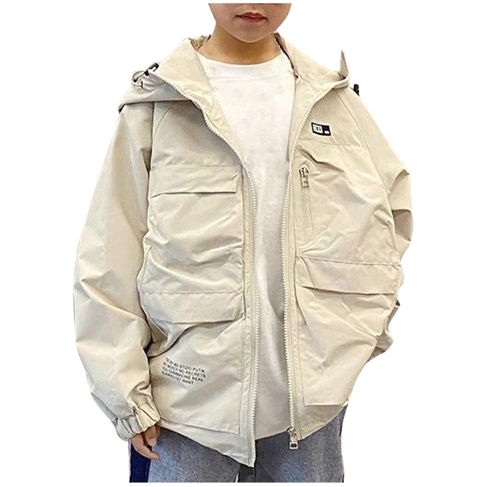 Nrmvnmi Boys Jacket Casual Lightweight Hooded Windbreaker softshell ...