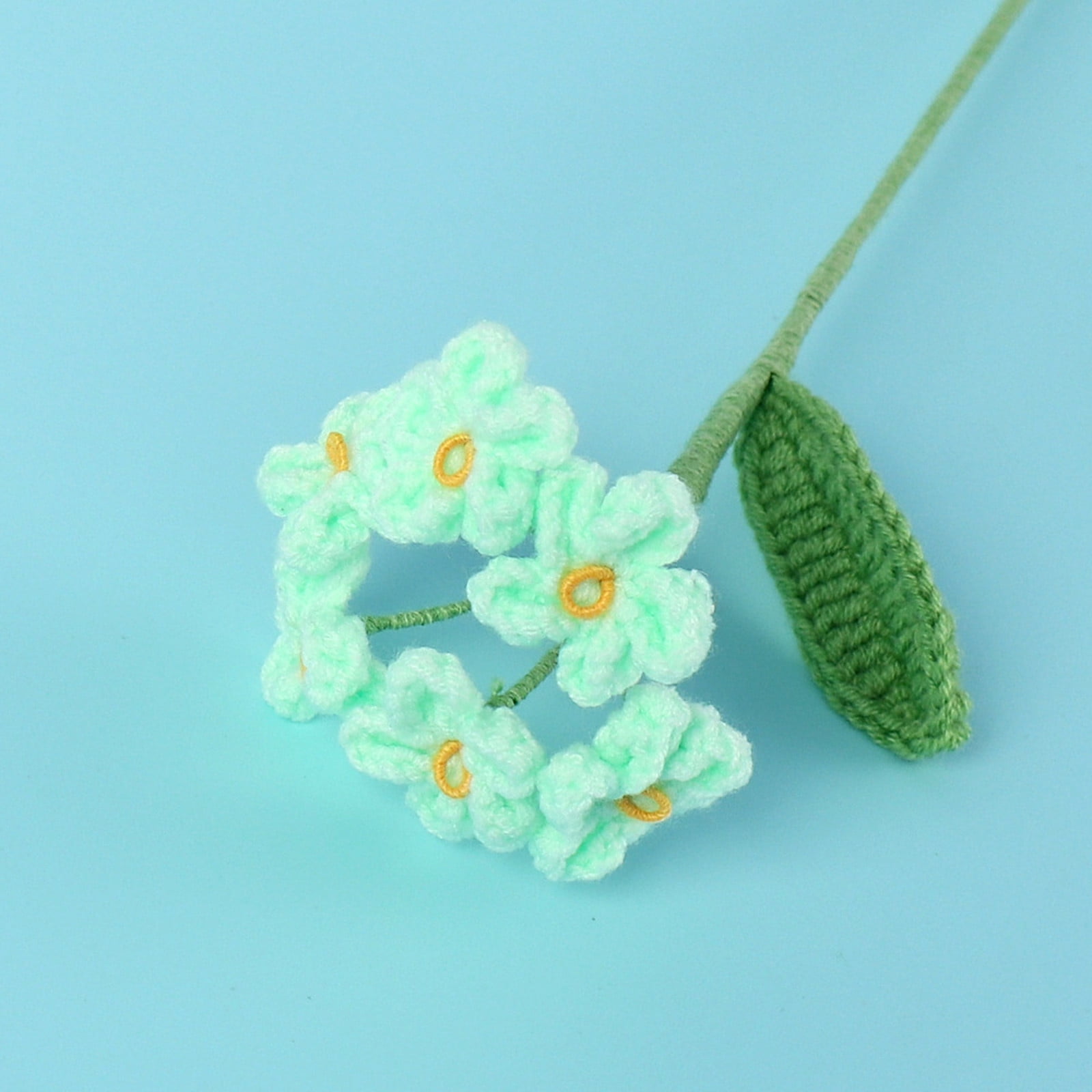 Nrmvnmi Hand-Woven Forget-Me-Not Flower,Knitted Crochet Forget-Me-Not ...