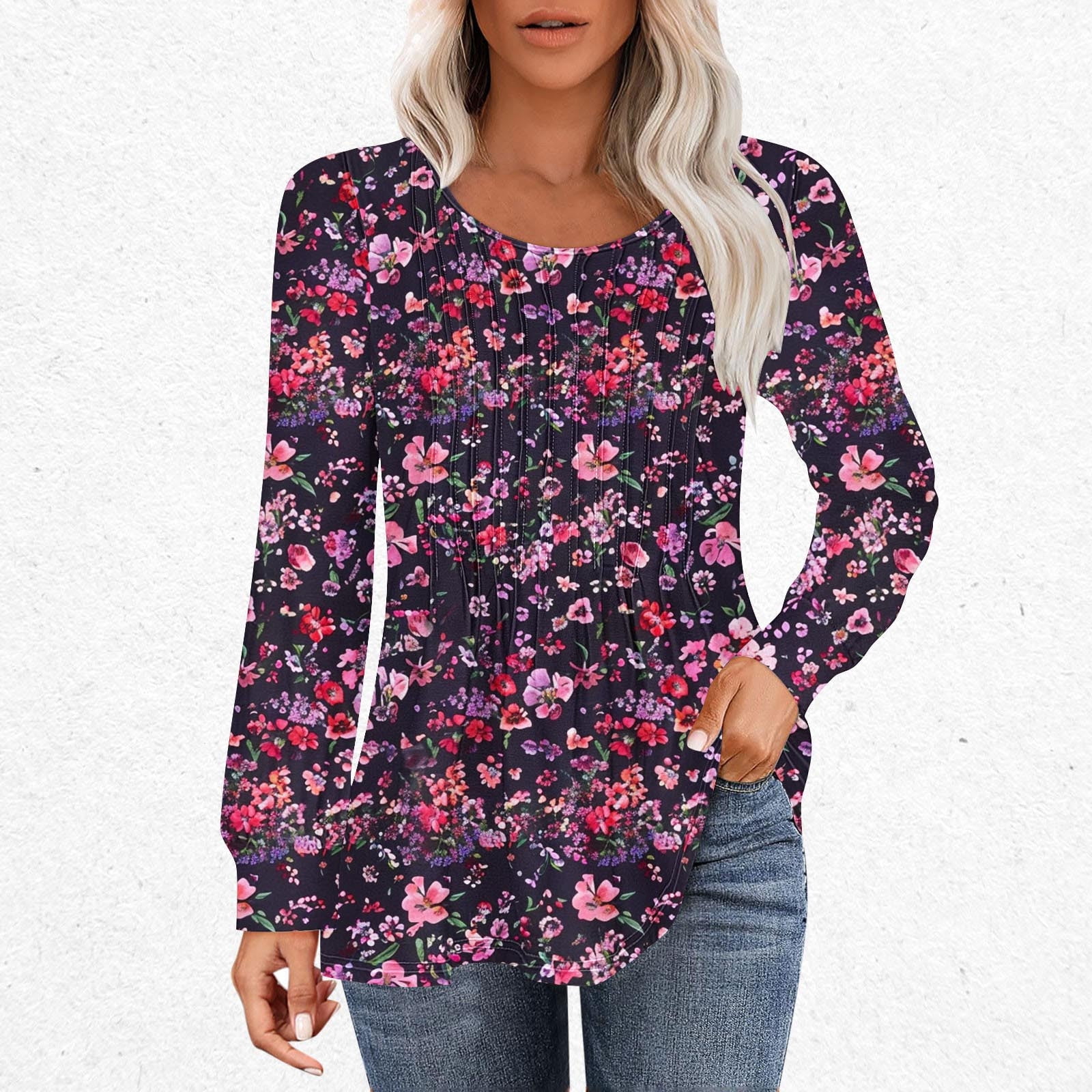 Nrmvnmi Long Sleeve Shirts for Women Fall Tops Dressy Shirts Casual ...