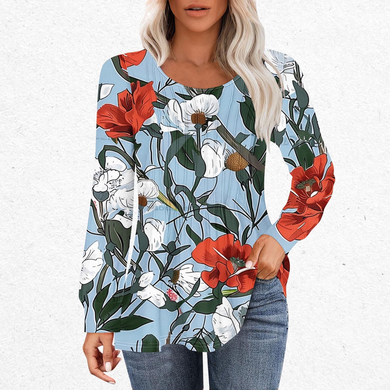 Nrmvnmi Long Sleeve Shirts for Women Fall Tops Dressy Shirts Casual ...