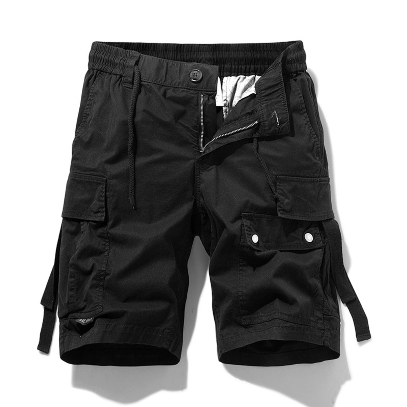 Nrmvnmi Men's Summer Fashion Solid Color Casual Shorts Multi-Pocket ...