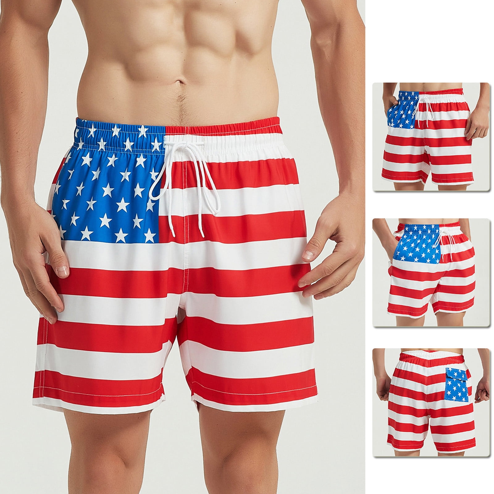 Nrmvnmi Men's Summer Swim Trunks Quick Dry Surf Boardshorts Bathing ...