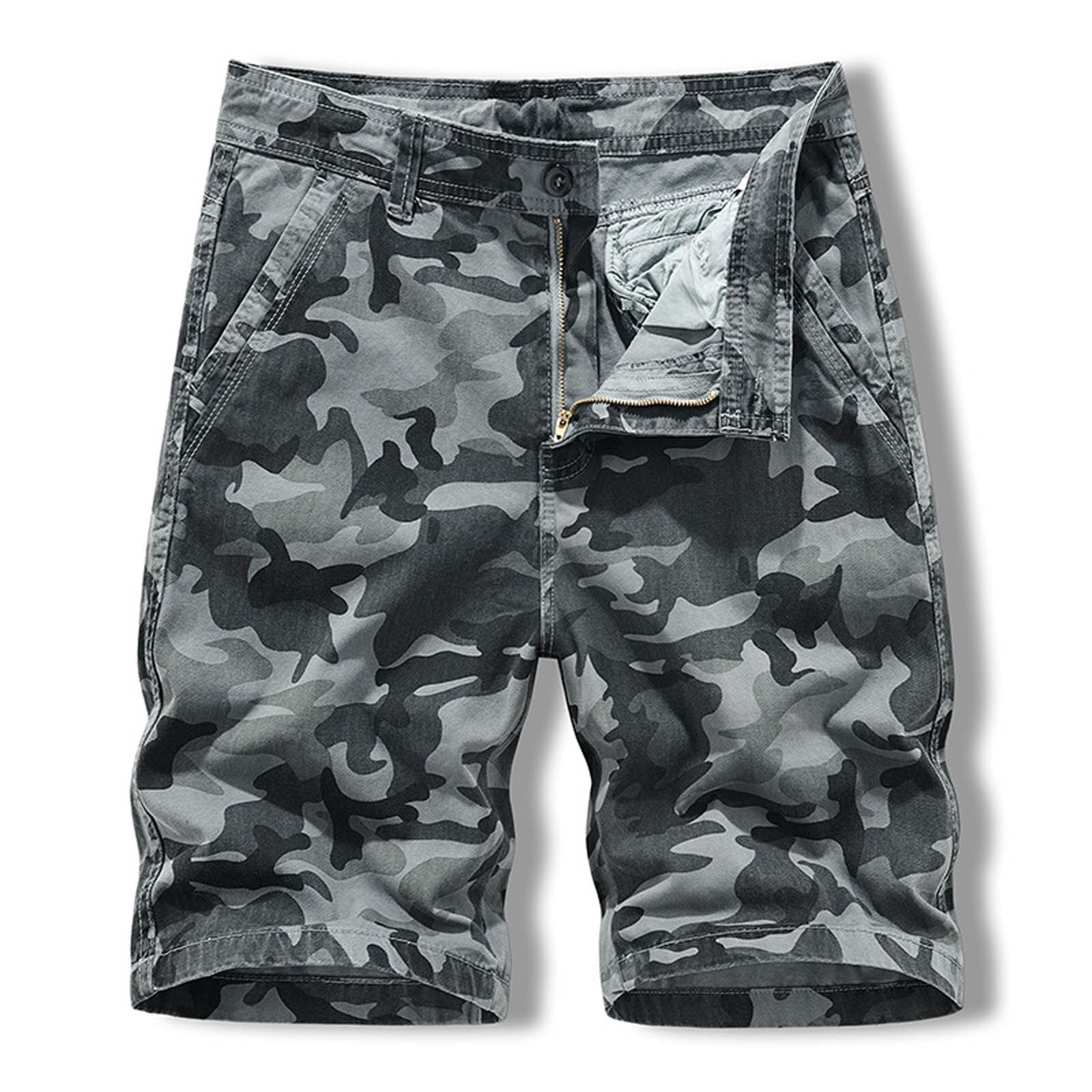 Nrmvnmi Mens Cargo Shorts Twill Cotton Multi Pocket Relaxed Fit Camo ...