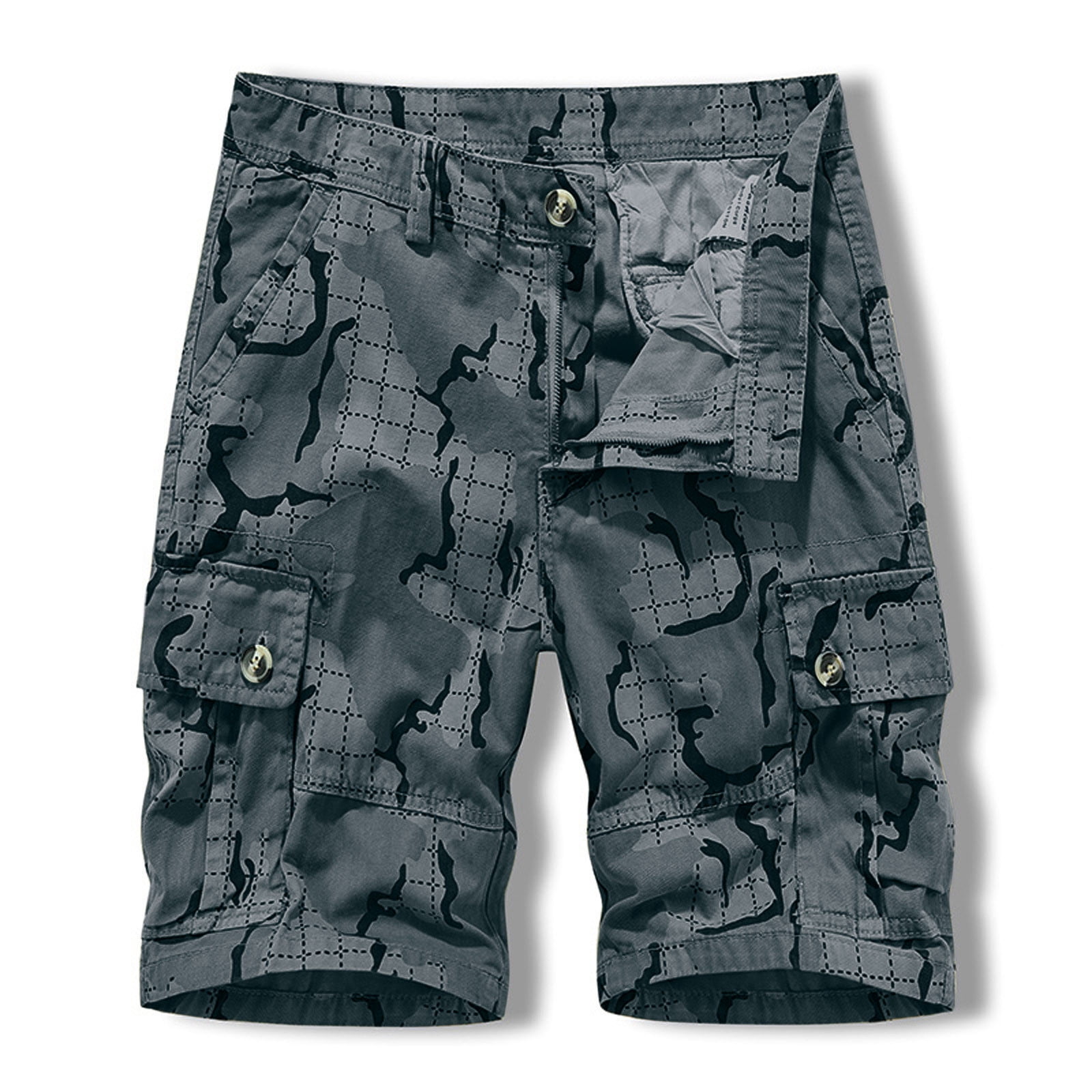 Nrmvnmi Mens Cargo Shorts Twill Cotton Multi Pocket Relaxed Fit Cargo ...