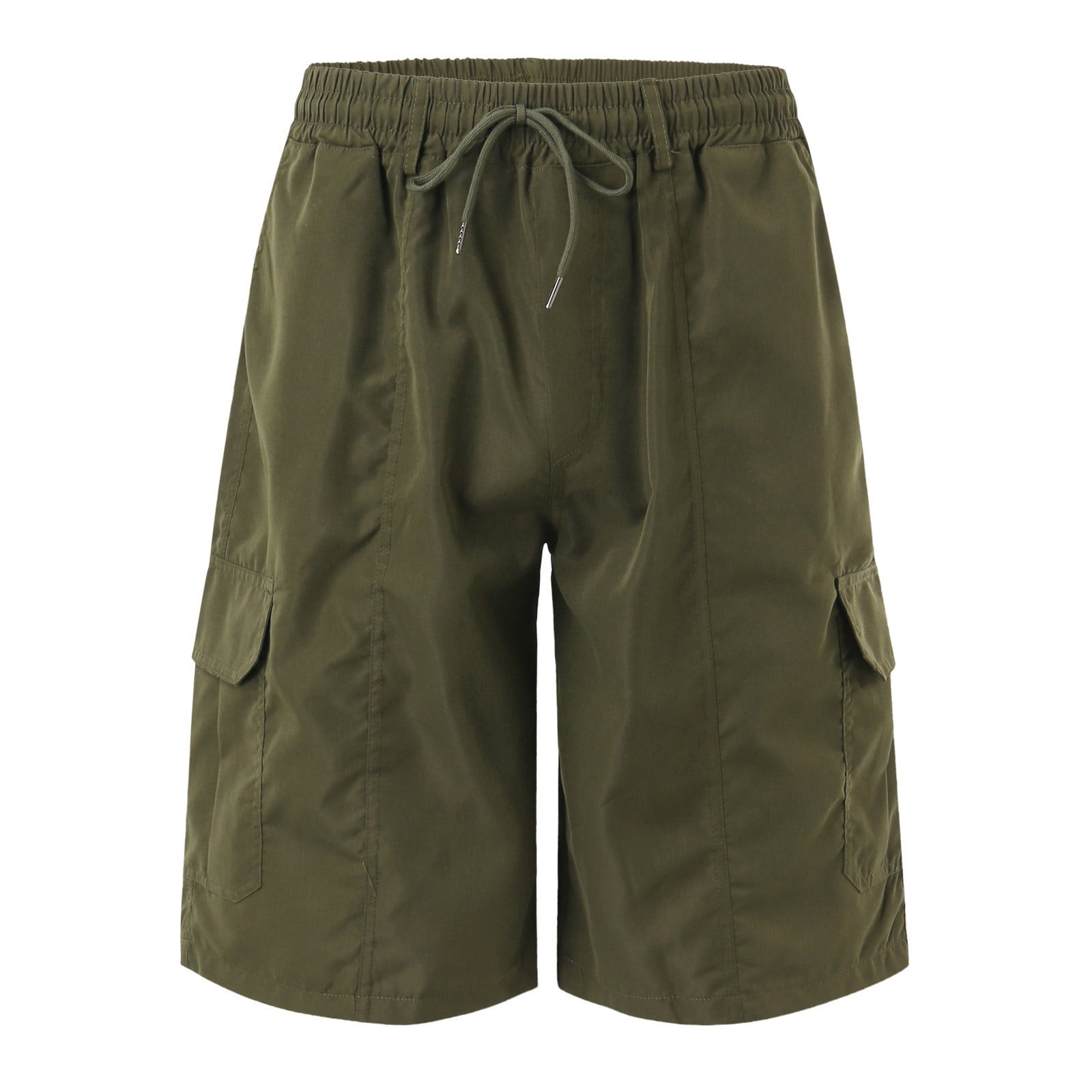 Nrmvnmi Mens Casual Elastic Waist Cargo Short Relaxed Fit Drawstring ...