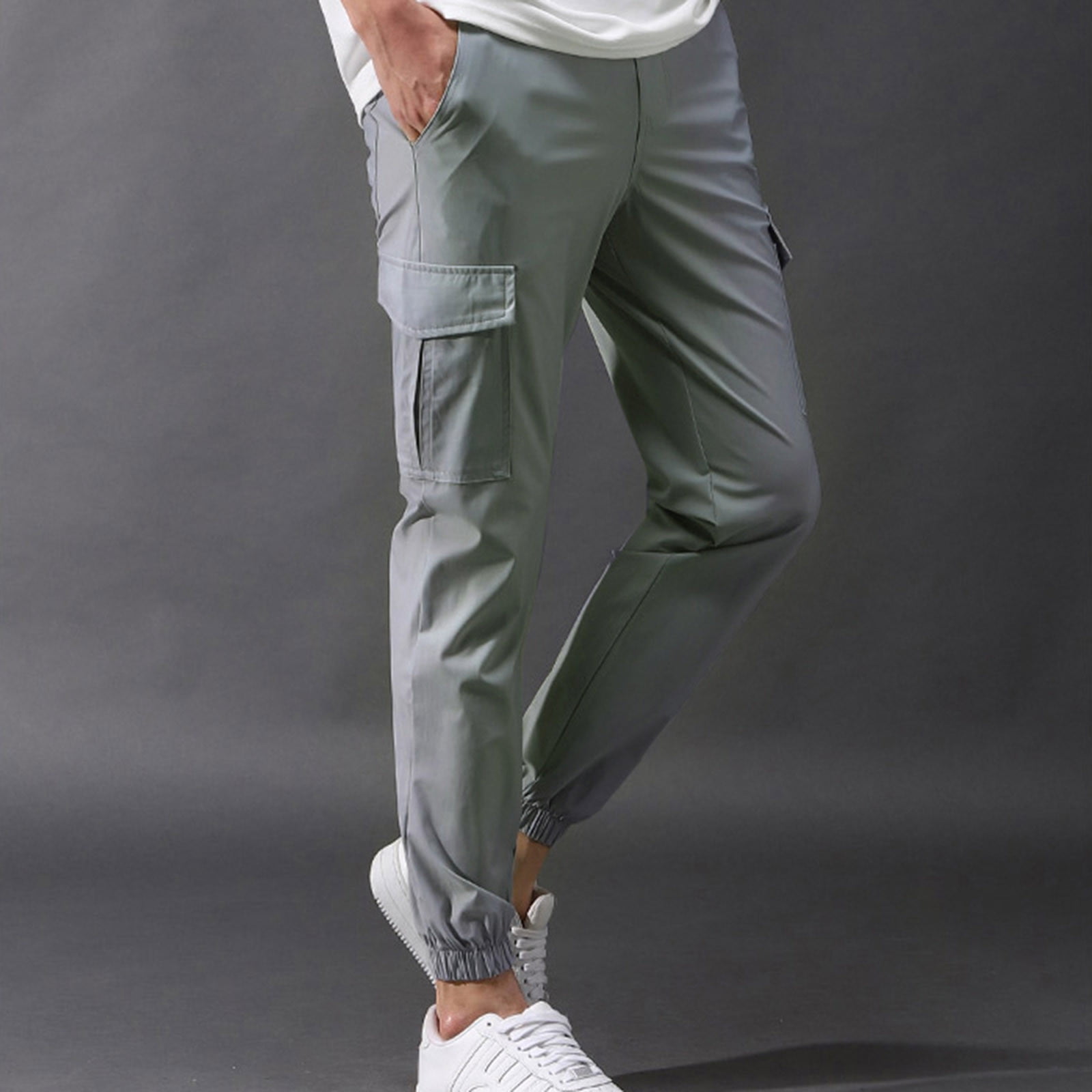 Nrmvnmi Mens Workout Athletic Pants Elastic-Waist Drawstring Pants for ...