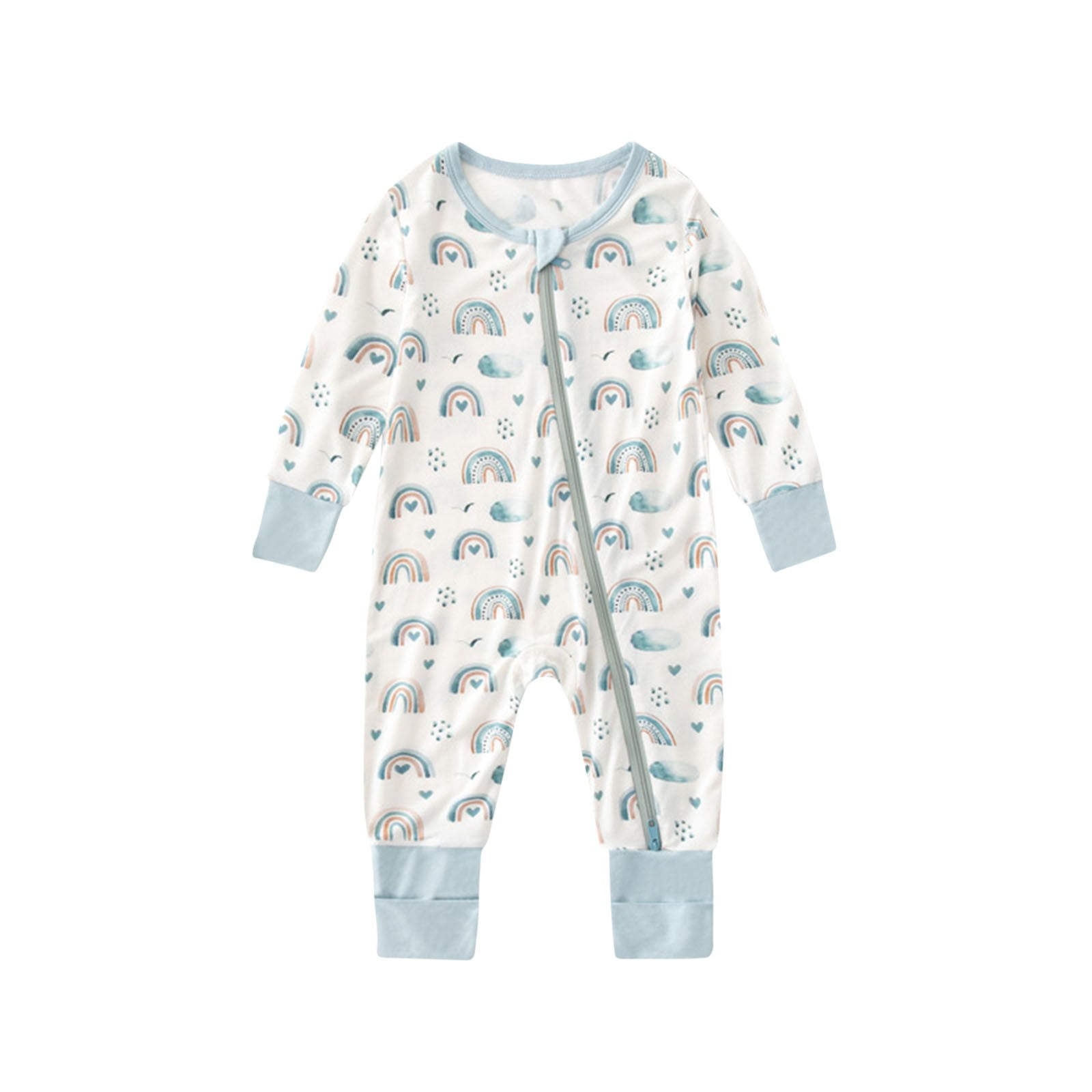 Nrmvnmi Solid Color Baby Boys Girls Footless Pajamas - Viscose from Bamboo Zippy Pjs Sleep 'N ...