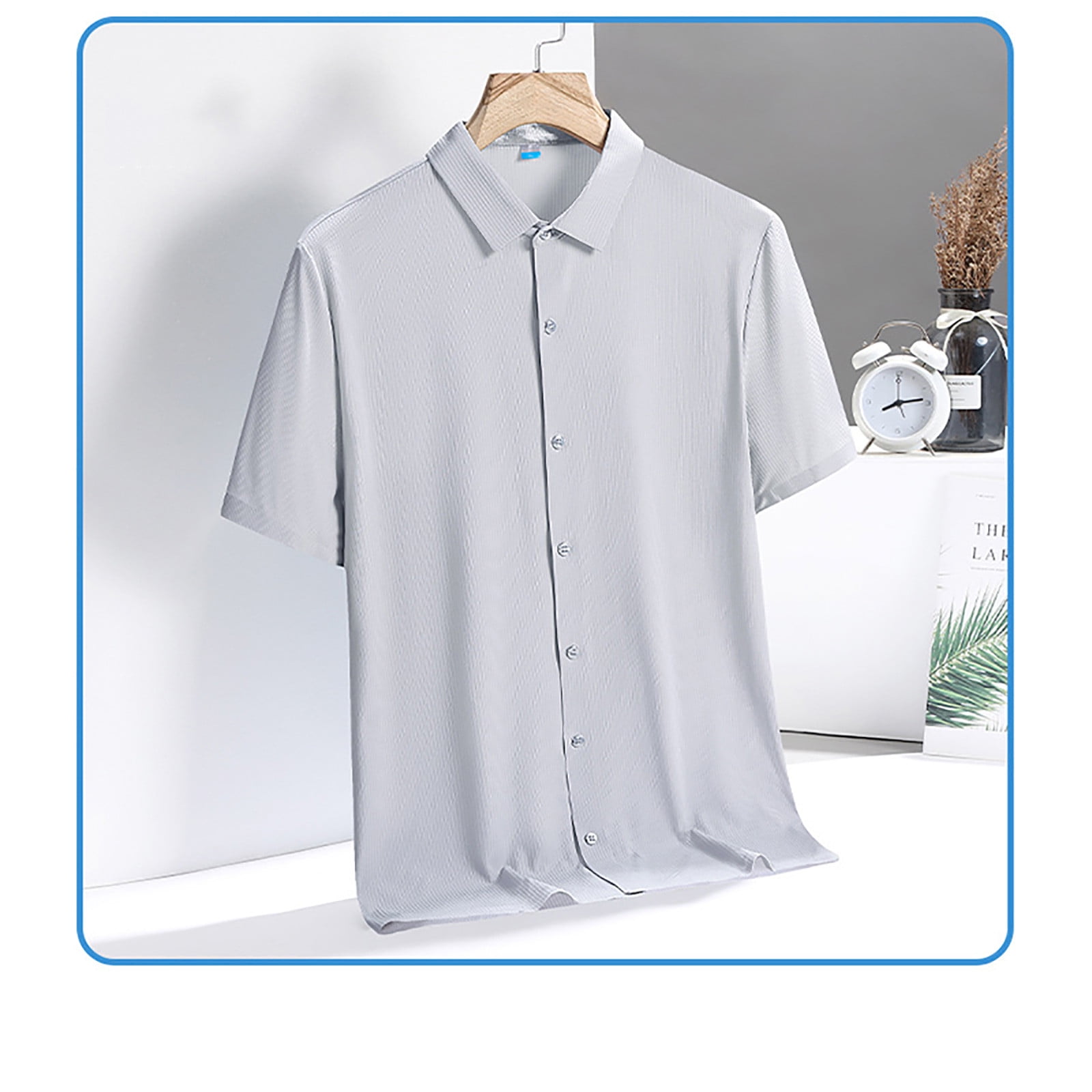 Nrmvnmi Summer Saving 2024 Mens Button Down Short Sleeve Shirt Casual ...