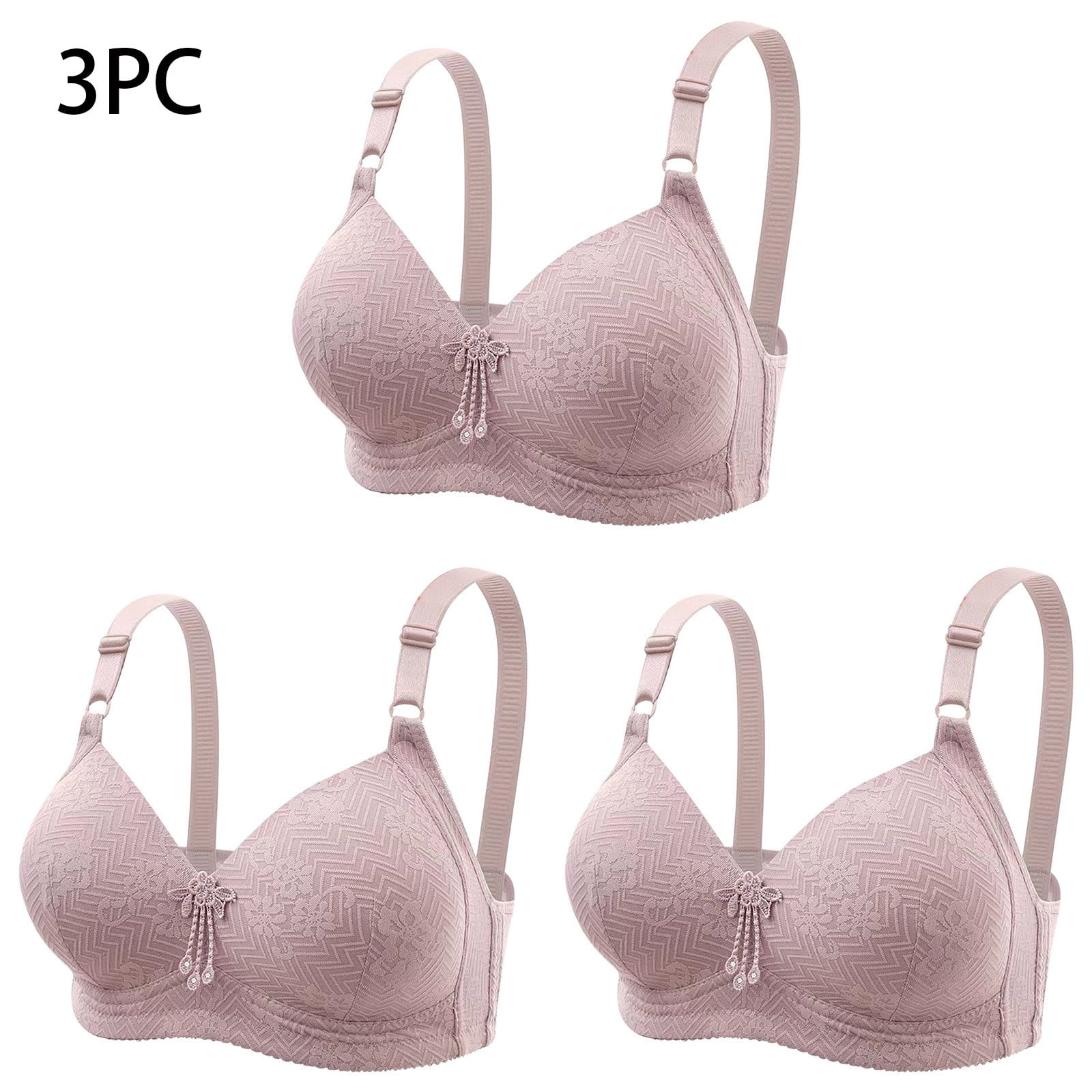 Nrmvnmi Summer Saving 3pc Daisy Bras For Older Women 2024 Breathable