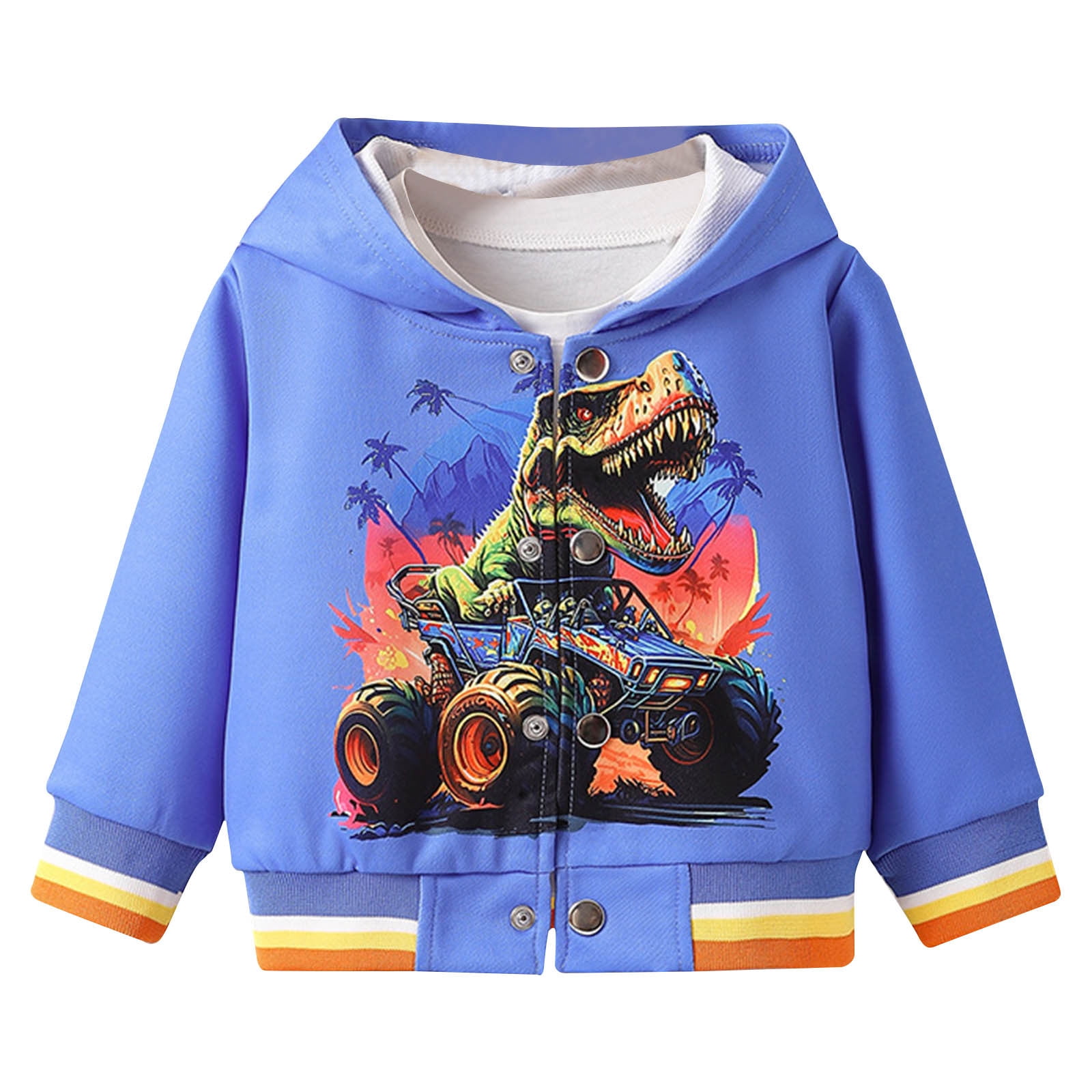 Nrmvnmi Toddler Boys Hoodies Monster Truck Sweatshirt Baby Boys Jacket ...