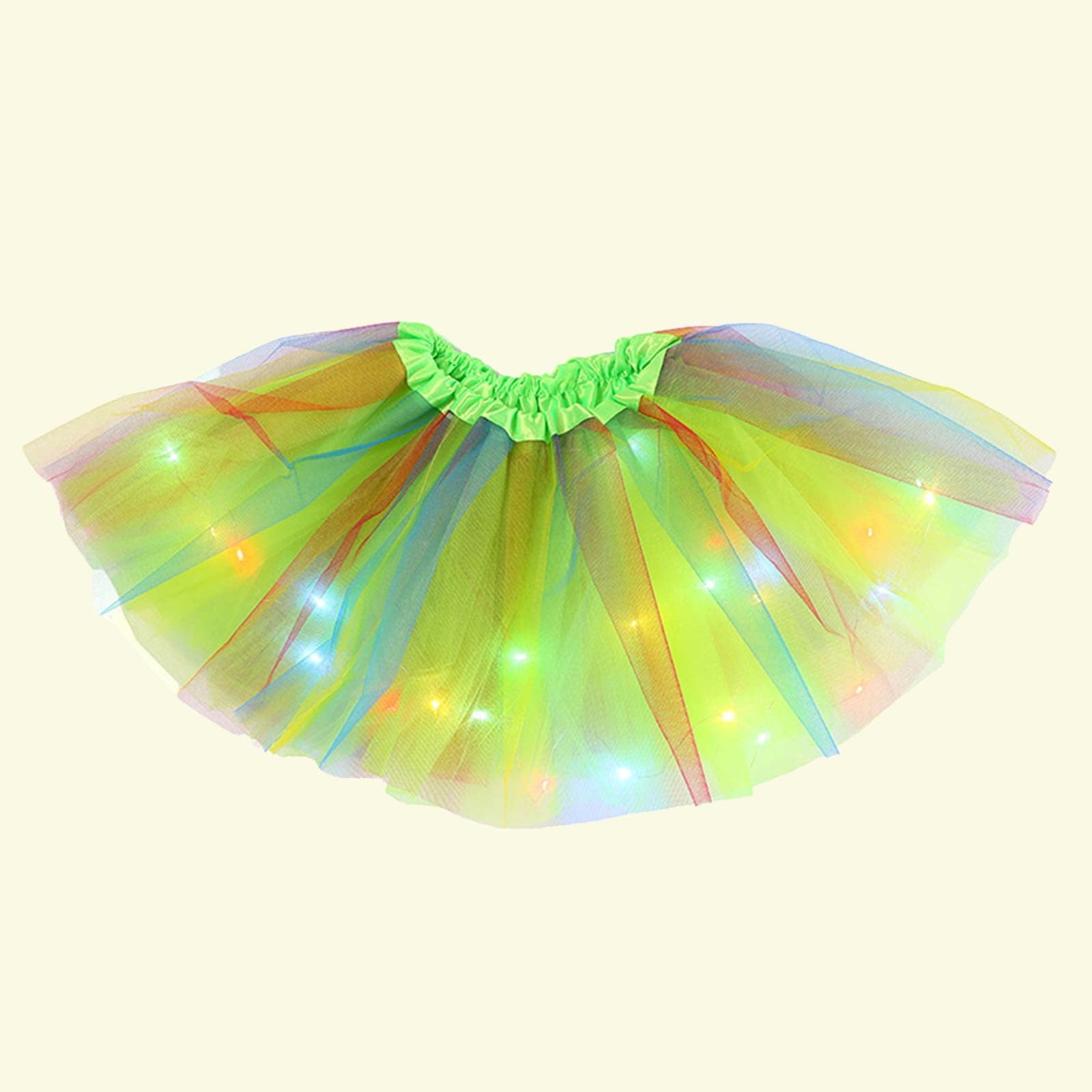 Nrmvnmi Toddler Girls Tutu Skirt with LED Light Layered Ballet Tutu ...