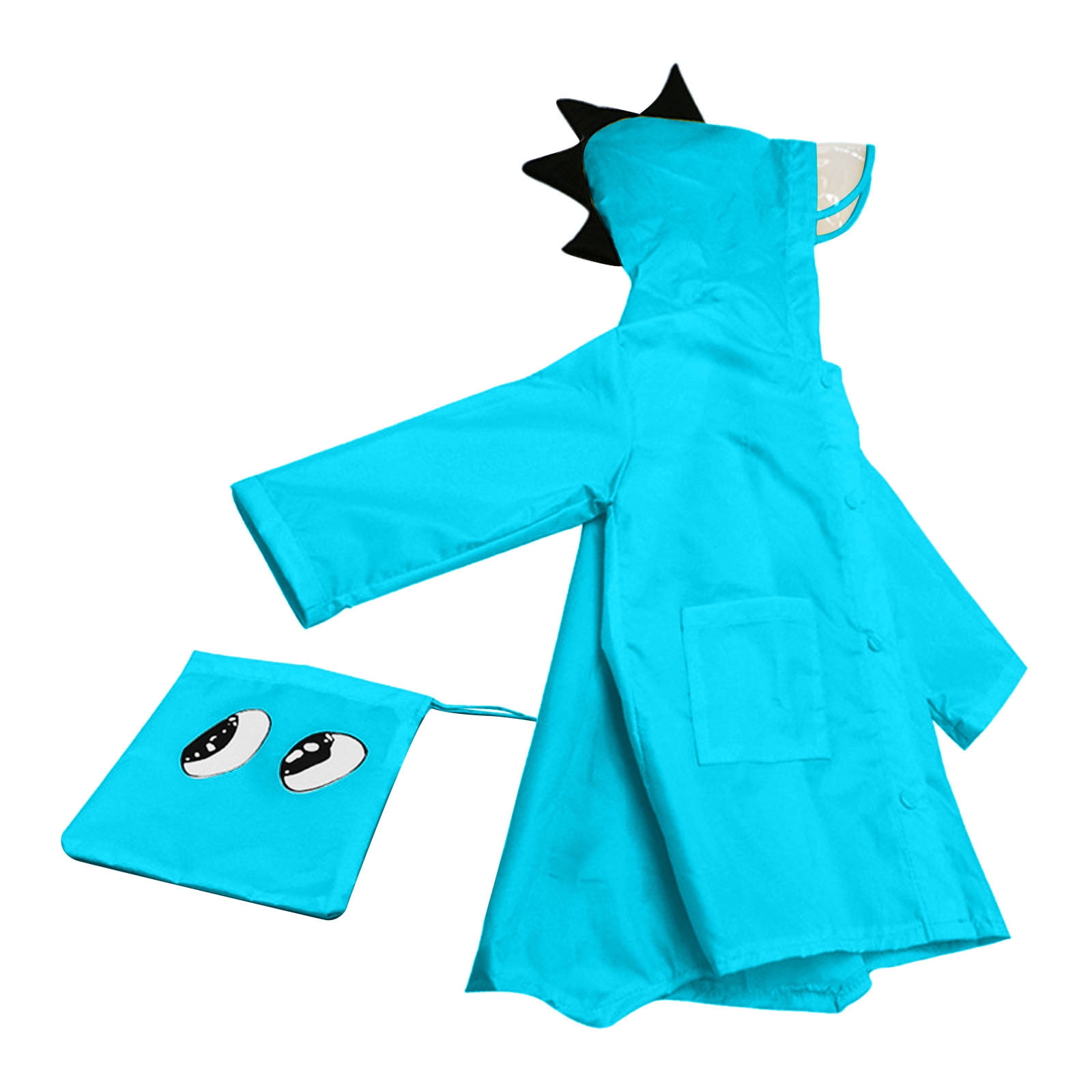 Nrmvnmi Toddler Kids Baby Girls Boys Solid Color Dinosaur Raincoat With ...