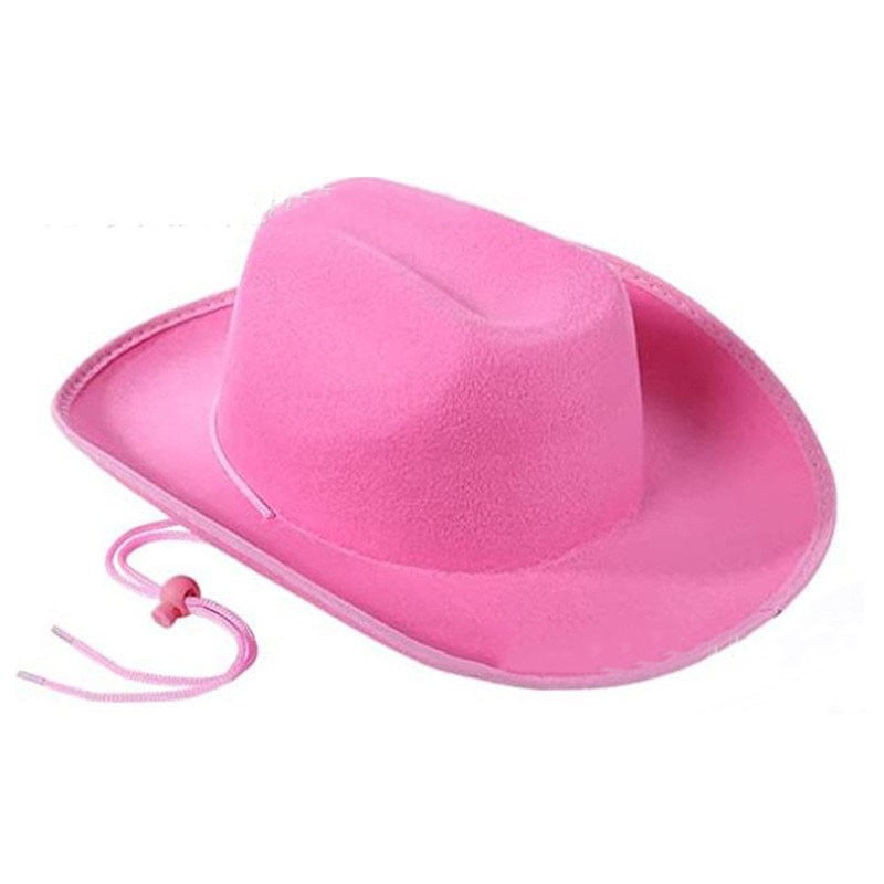 Nrmvnmi Western Cowboy & Cowgirl Hat Set Plain Felt Wide Brimmed Felt ...