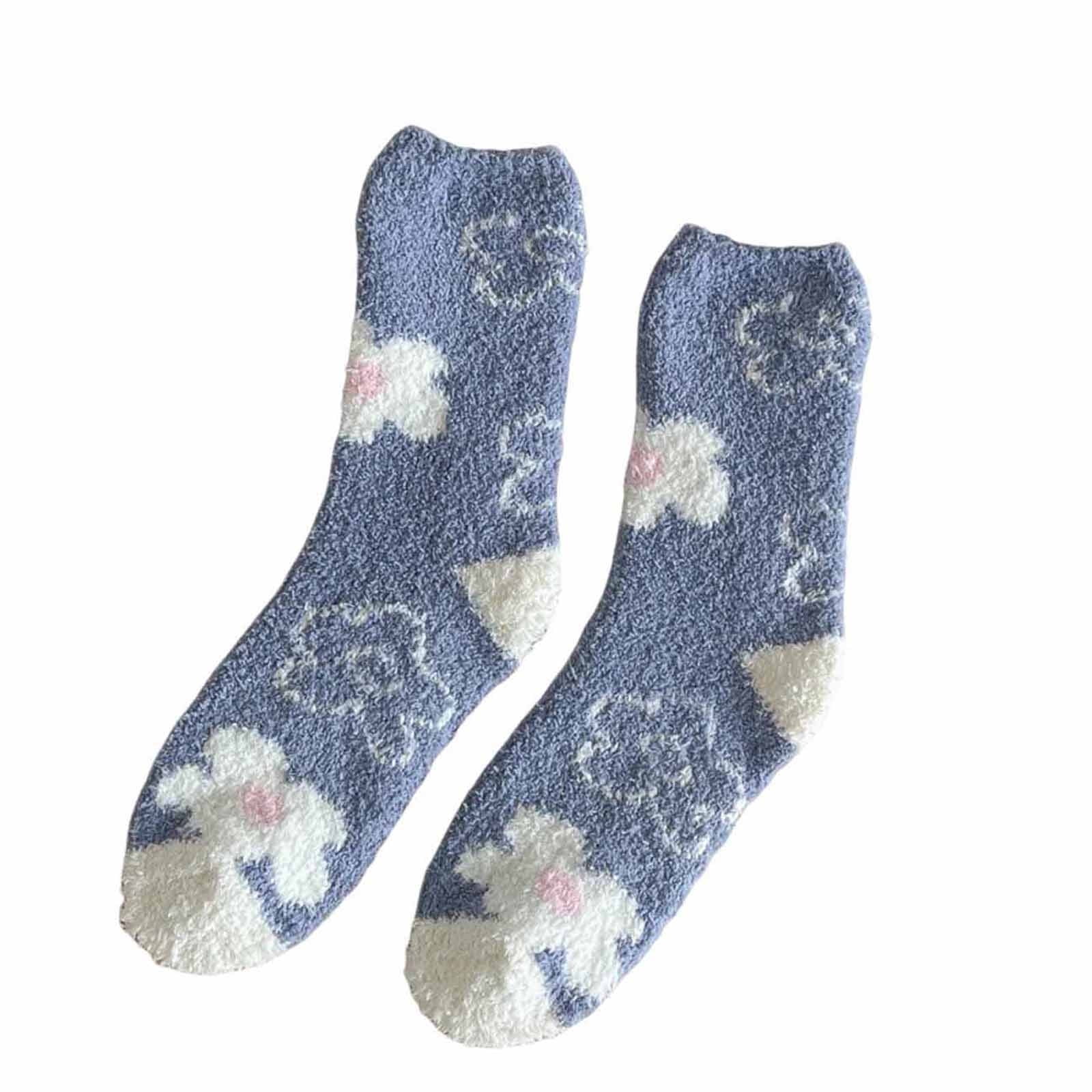 Nrmvnmi Women Girls Super Soft Warm Fuzzy Socks Non Skid Fluffy Home ...