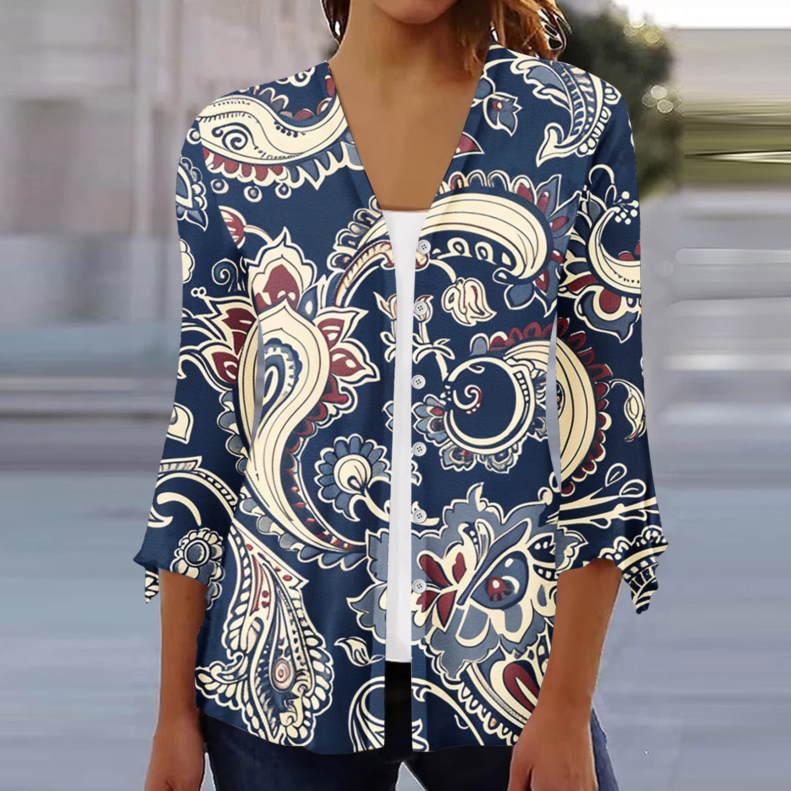Nrmvnmi Women Open Front Lightweight Cardigan Summer Puff Sleeve ...