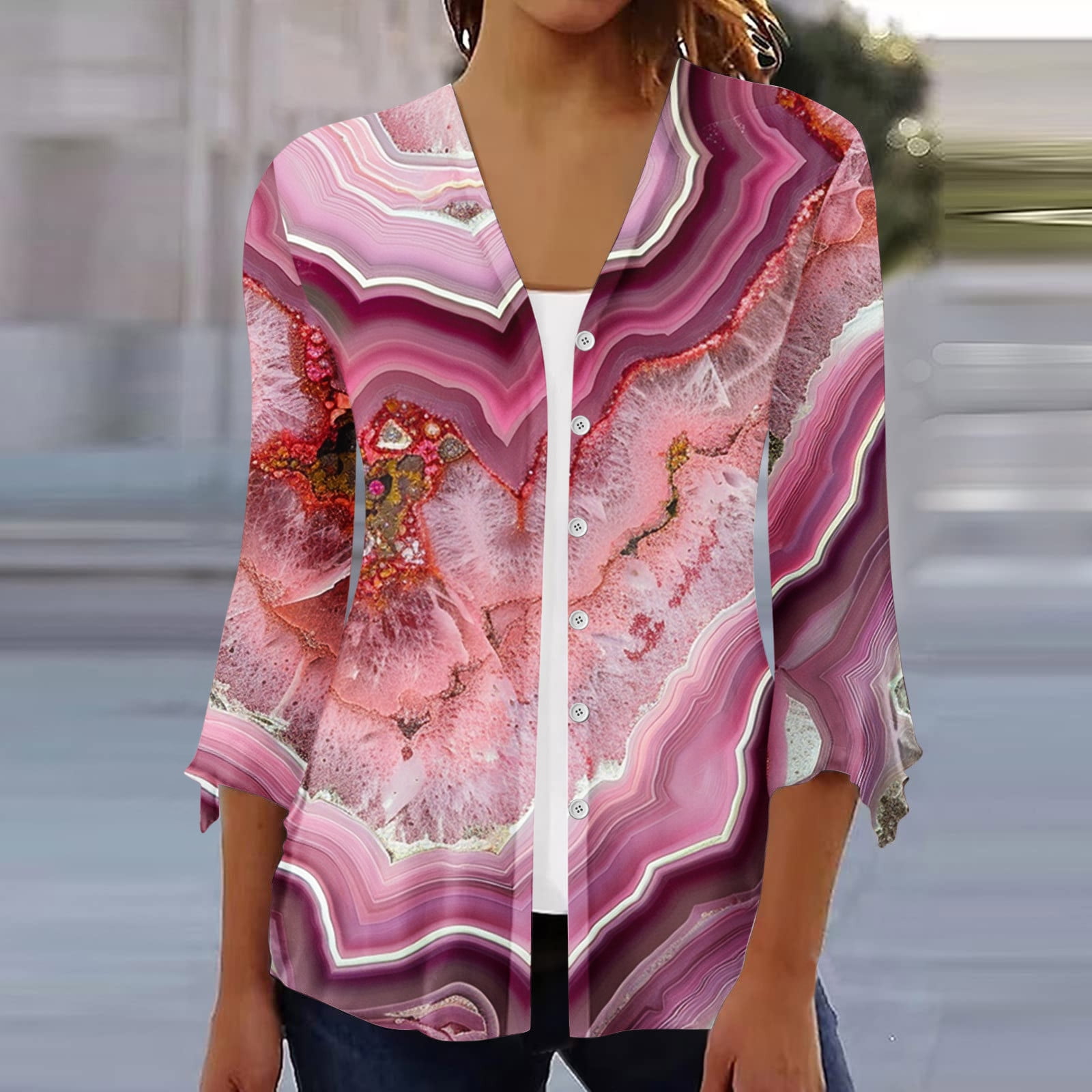 Nrmvnmi Women Open Front Lightweight Cardigan Summer Puff Sleeve ...