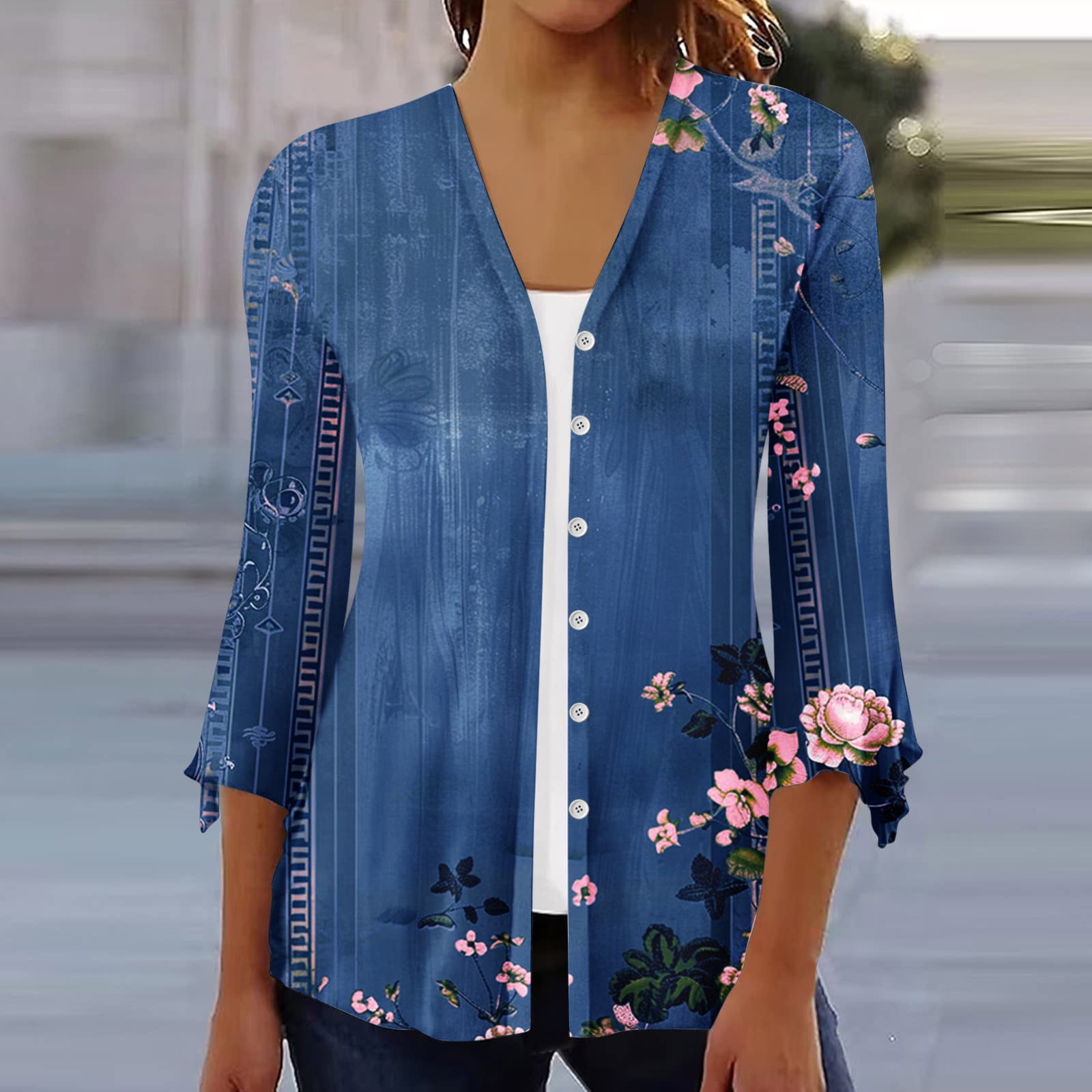 Nrmvnmi Women Open Front Lightweight Cardigan Summer Puff Sleeve ...