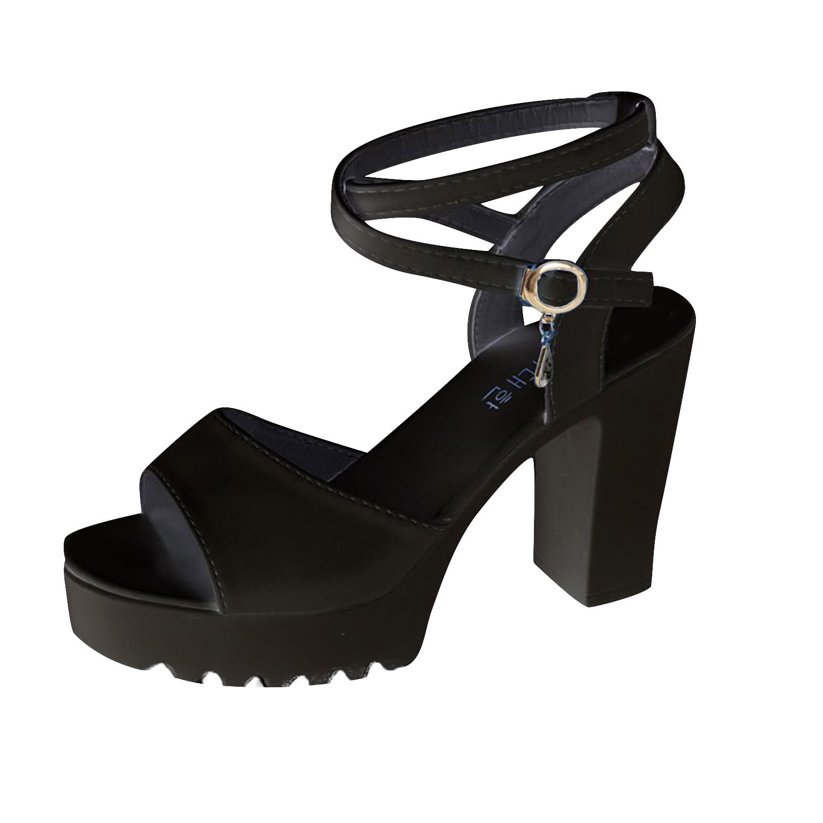 Nrmvnmi Women's Chunky Heels Sandals Strappy Heels Open Toe Comfortable ...