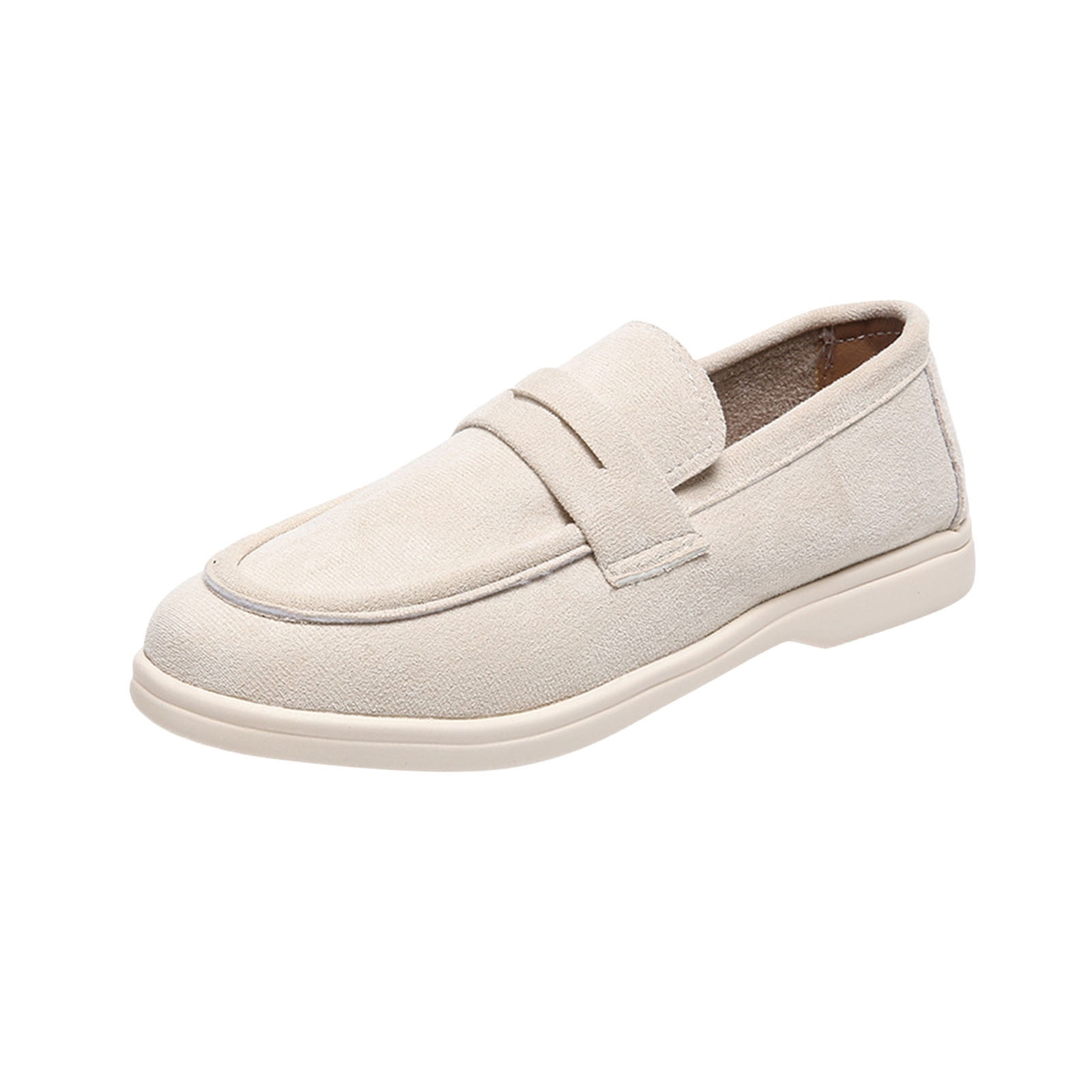 Nrmvnmi Women's Loafer Flat Closed Toe Casual Single Shoes Suede ...