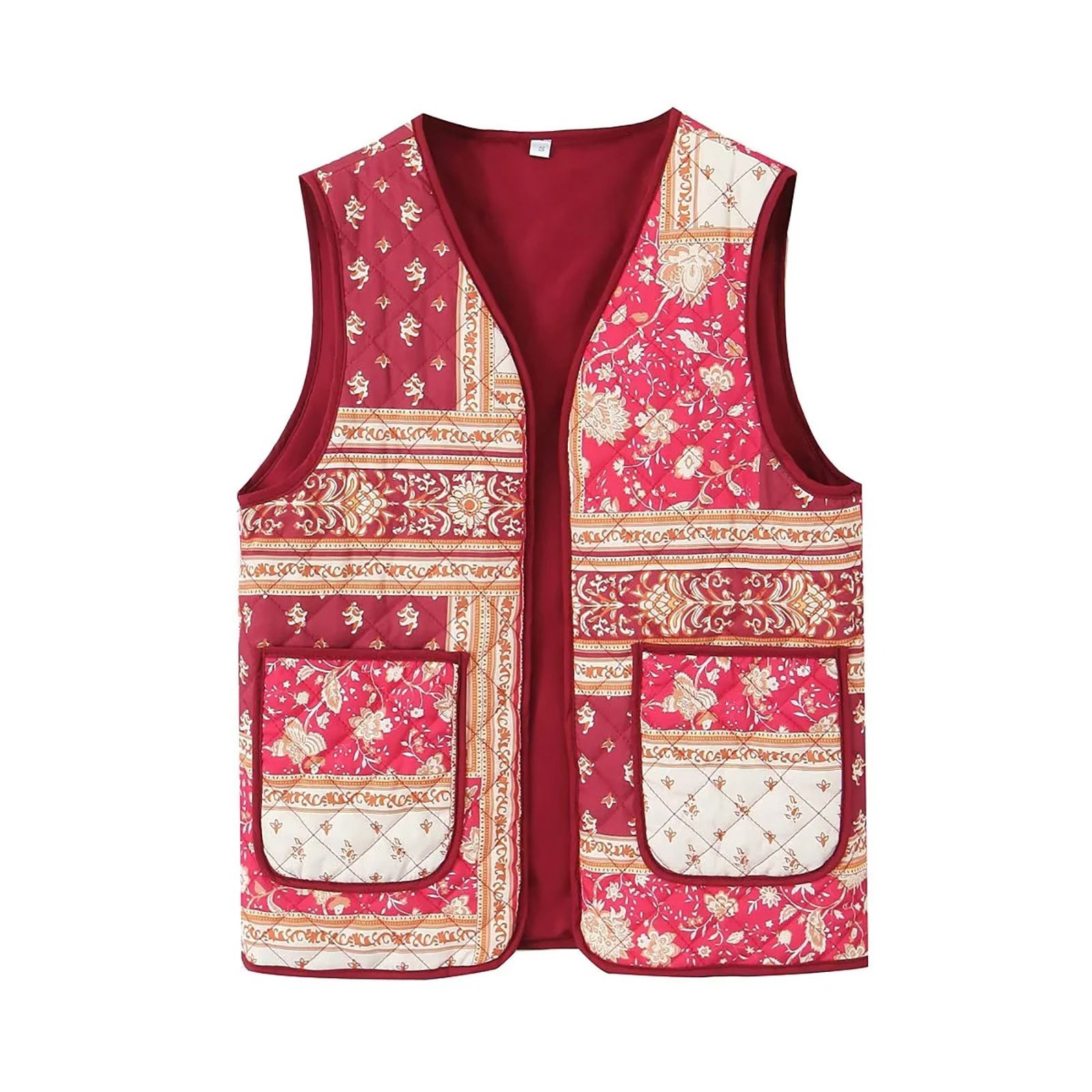 Nrmvnmi Women's Vintage Embroidered Vest Boho Open Front cropped Vests ...