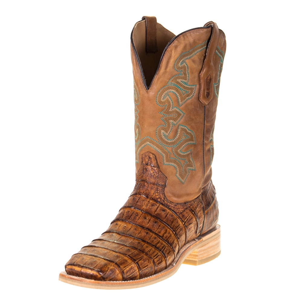 Nrs Footwear Mens Rodeo Performance Antique Saddle Caiman 12 Tan ...