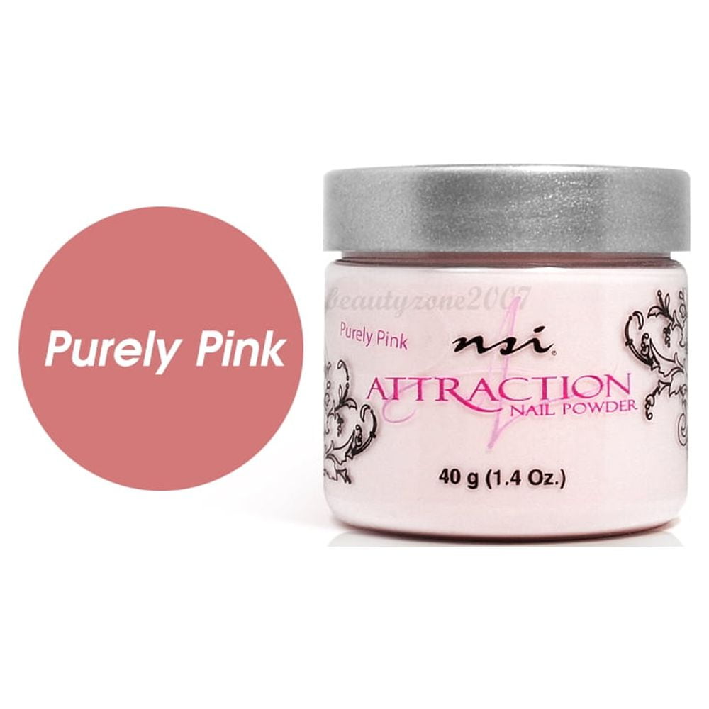 Nsi Attraction Nail Acrylic Powder - Purely Pink 1.4oz / 40g - Walmart.com