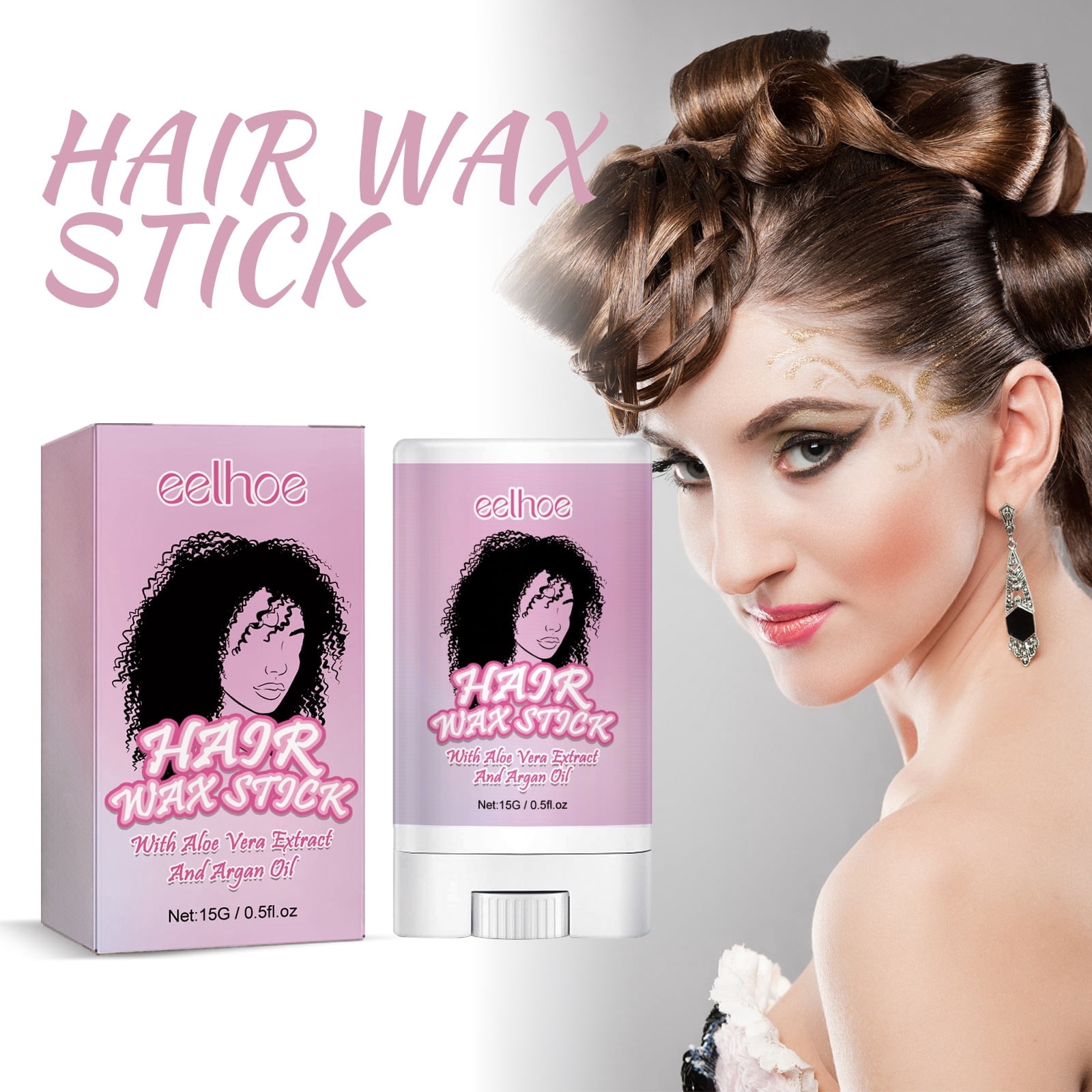 Nspiel Wax Stick for Hair, Hair Pomade Stick Long-Lasting Styling Wax ...