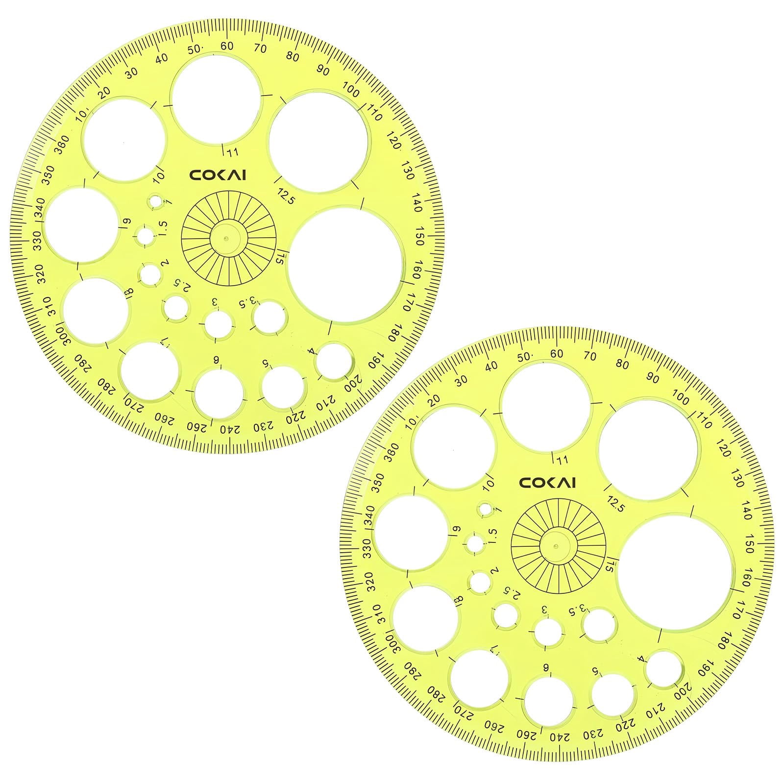 Nsw 2 Packs Circle Template for Drawing, Plastic Circle Stencil Drawing ...