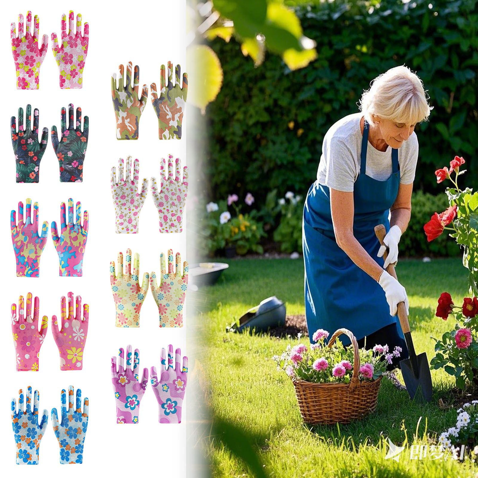 Nsxcdh 12 Pair Garden Gloves Women,Work Gloves,Breathable Rubber Coated ...