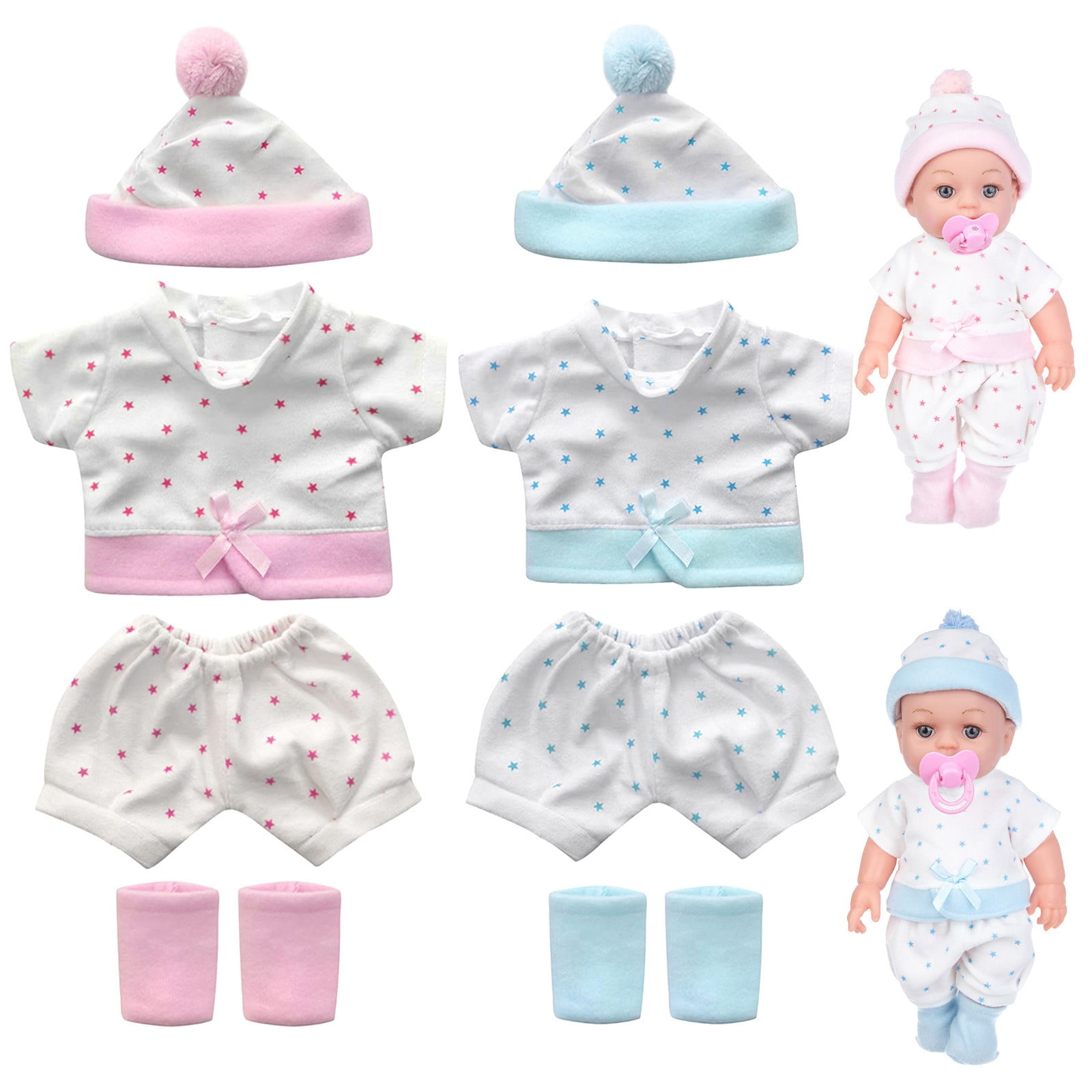 Nsxcdh 12-inch Reborn Doll Girl Clothes Simulation Doll Fashion Outfits ...