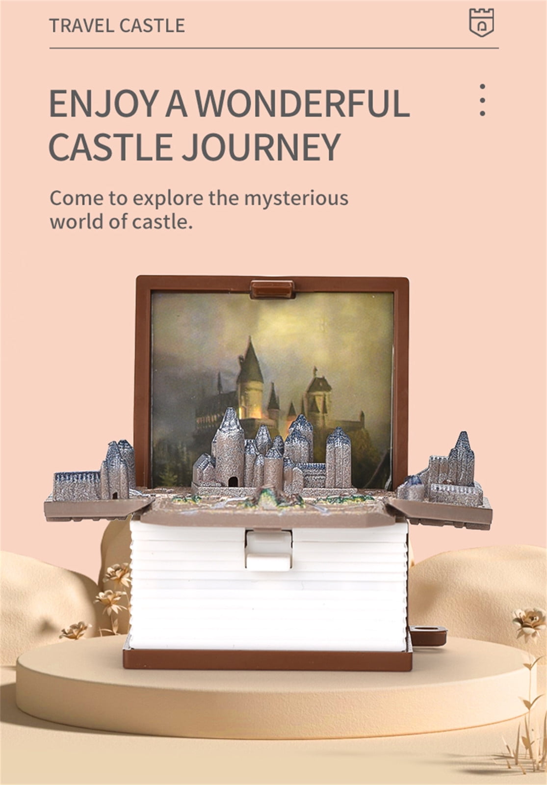 Nsxcdh 3D Folding Keychain Pendant Mini Castle Toys Shape Decompression ...