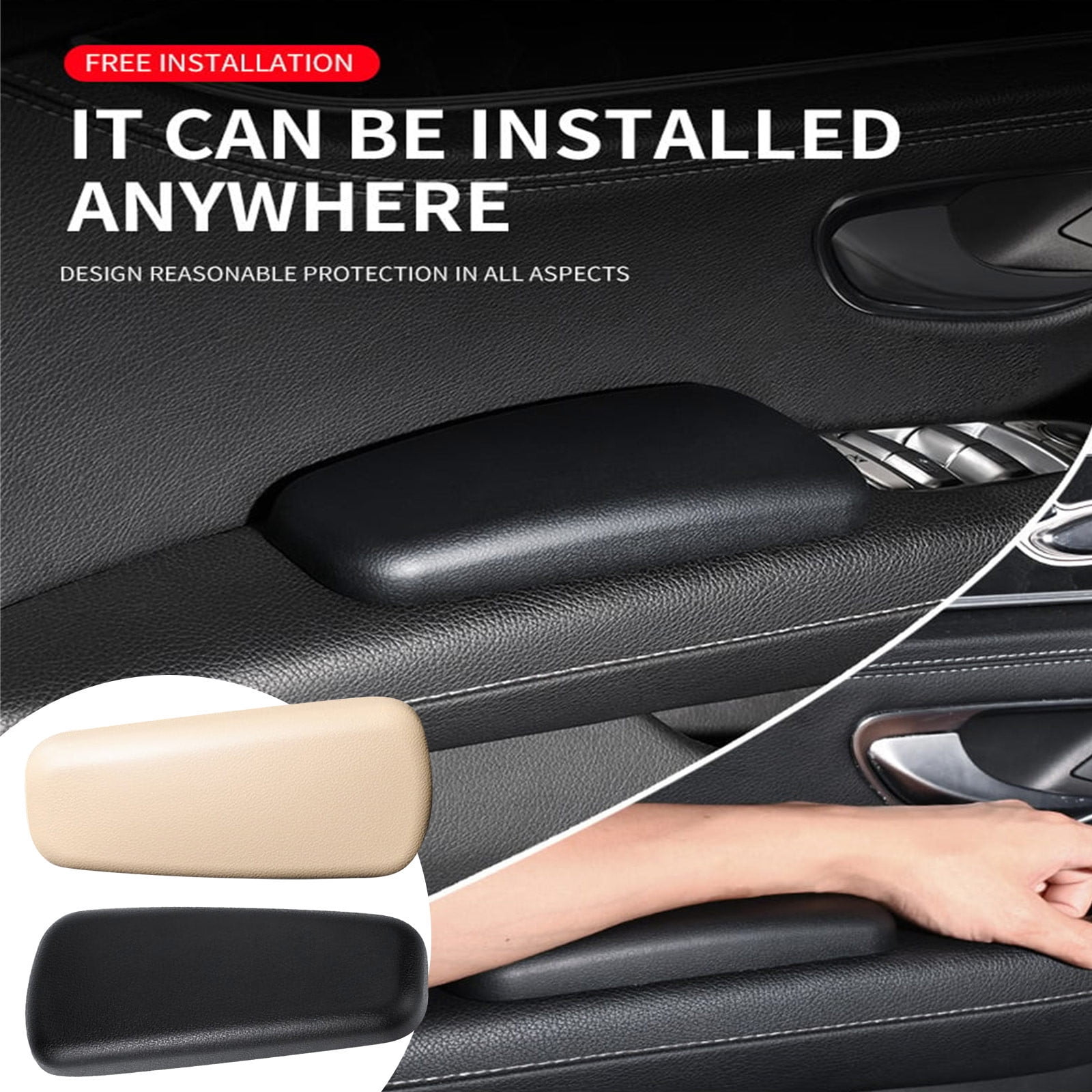 Nsxcdh Car Knee Armrest Pad Memory Foam Adhesive Height Support Comfort ...