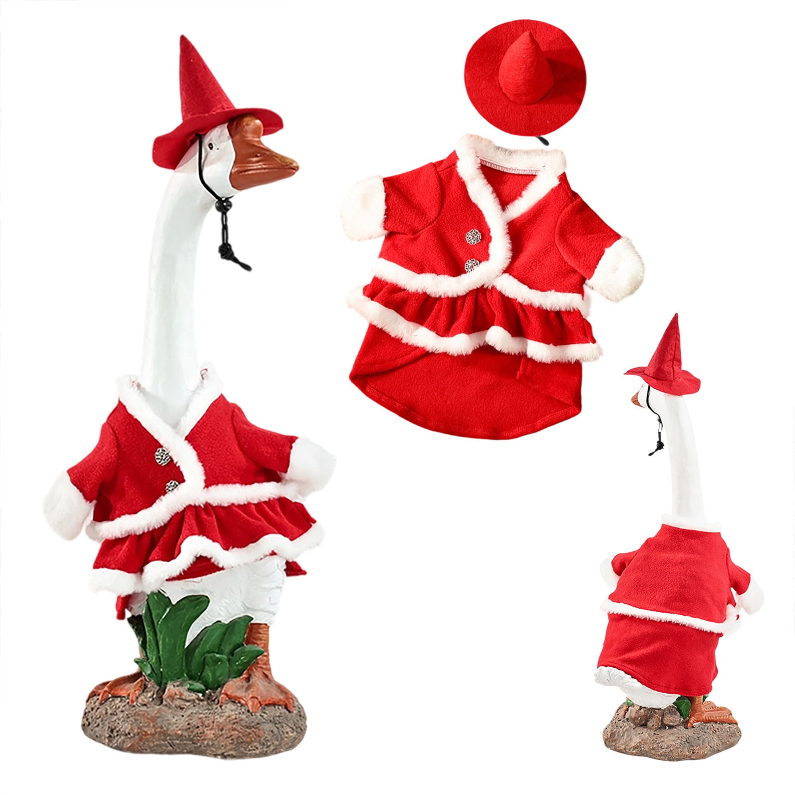 Nsxcdh Christmas Pet Outfit Goose Costume Holiday Garden Decoration Set ...