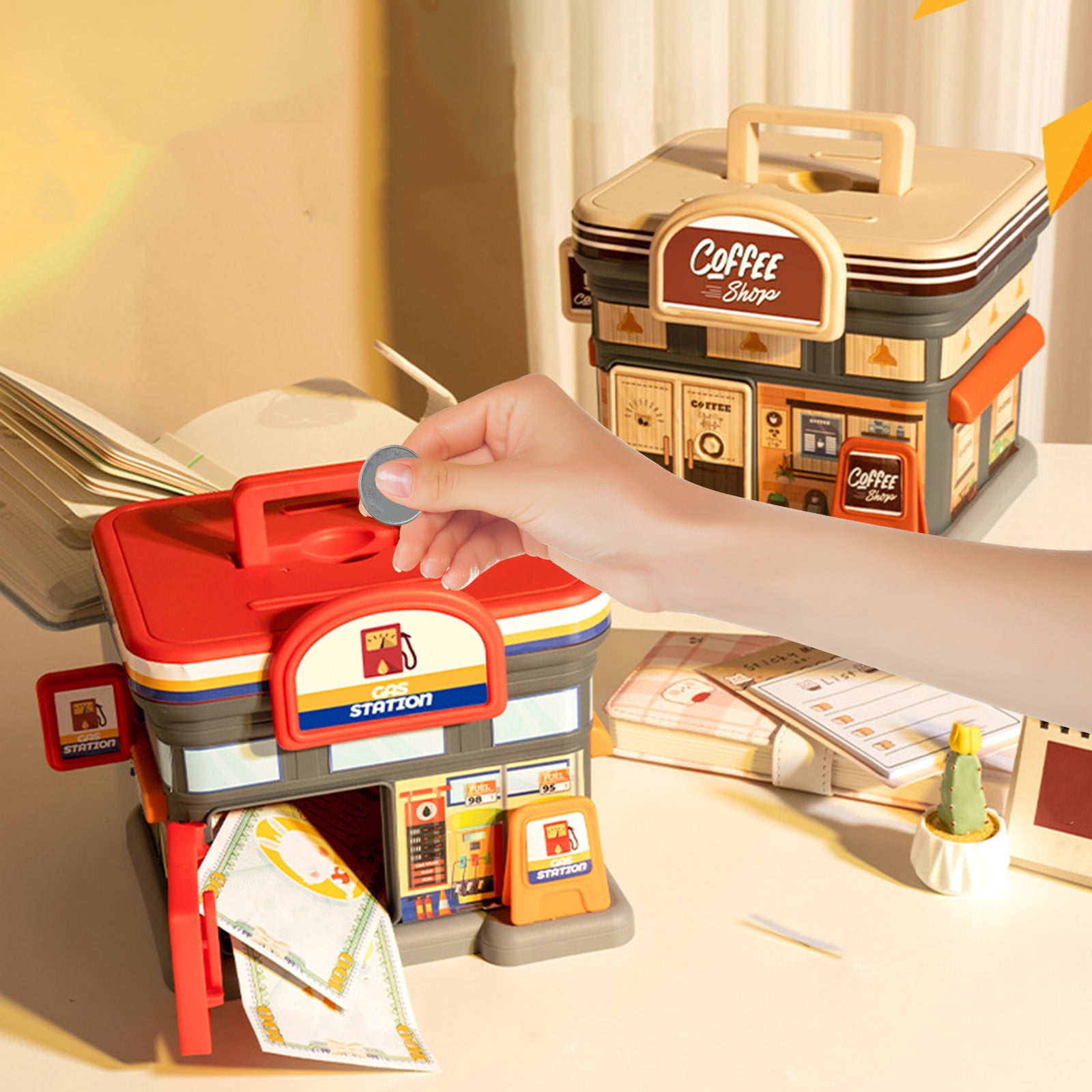 Nsxcdh Creative Art Toys for Preschoolers Cash Saving Box Kids Coin ...
