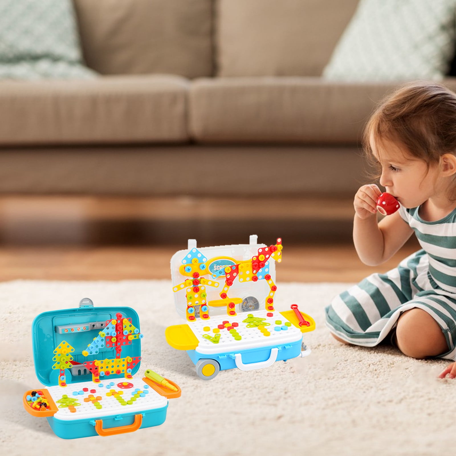 Nsxcdh Creative Art Toys for Preschoolers Drilling Screw Puzzle Toys for Children Building ...