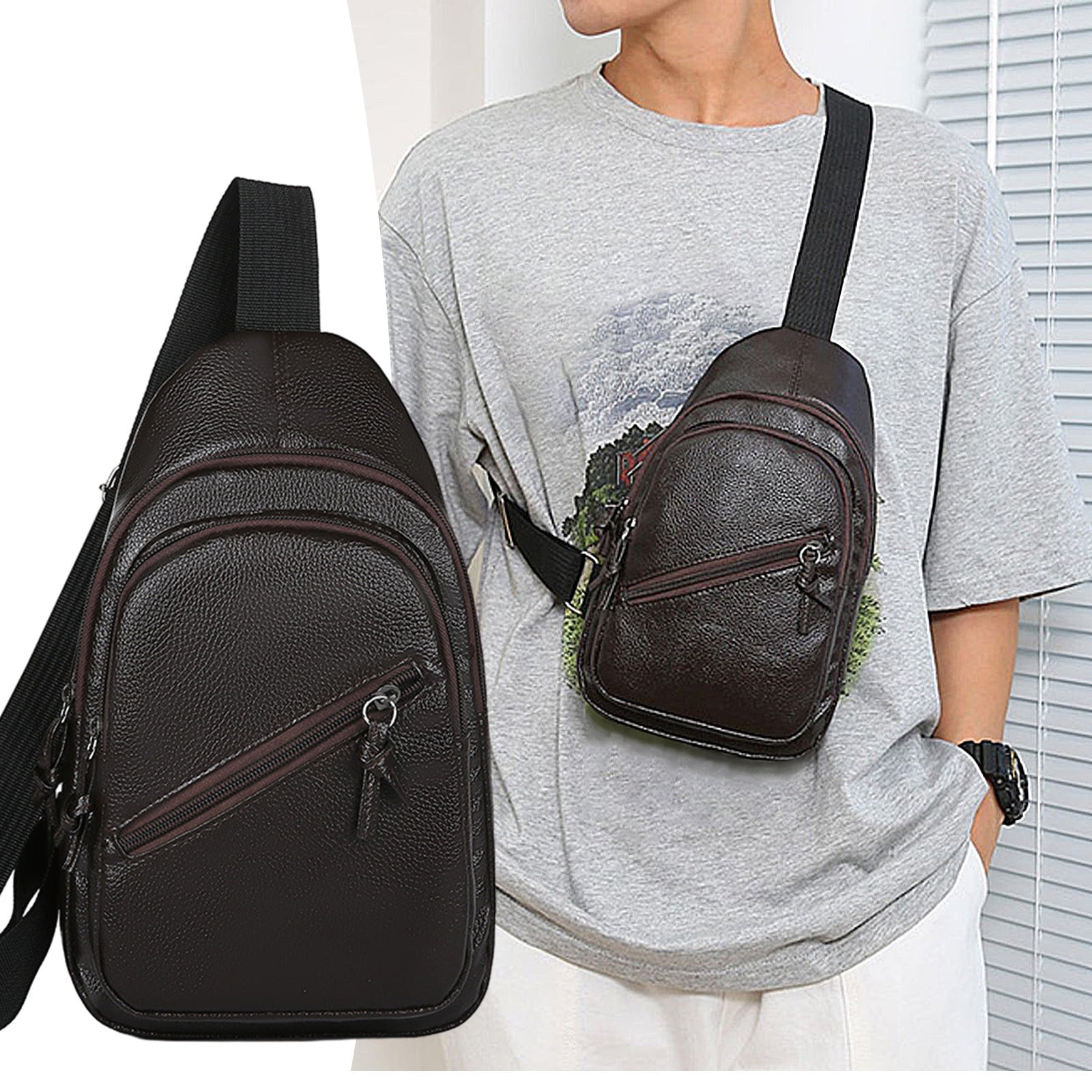 Nsxcdh Sling Bags Large Student Crossbody Backpack Casual Bag for Men ...