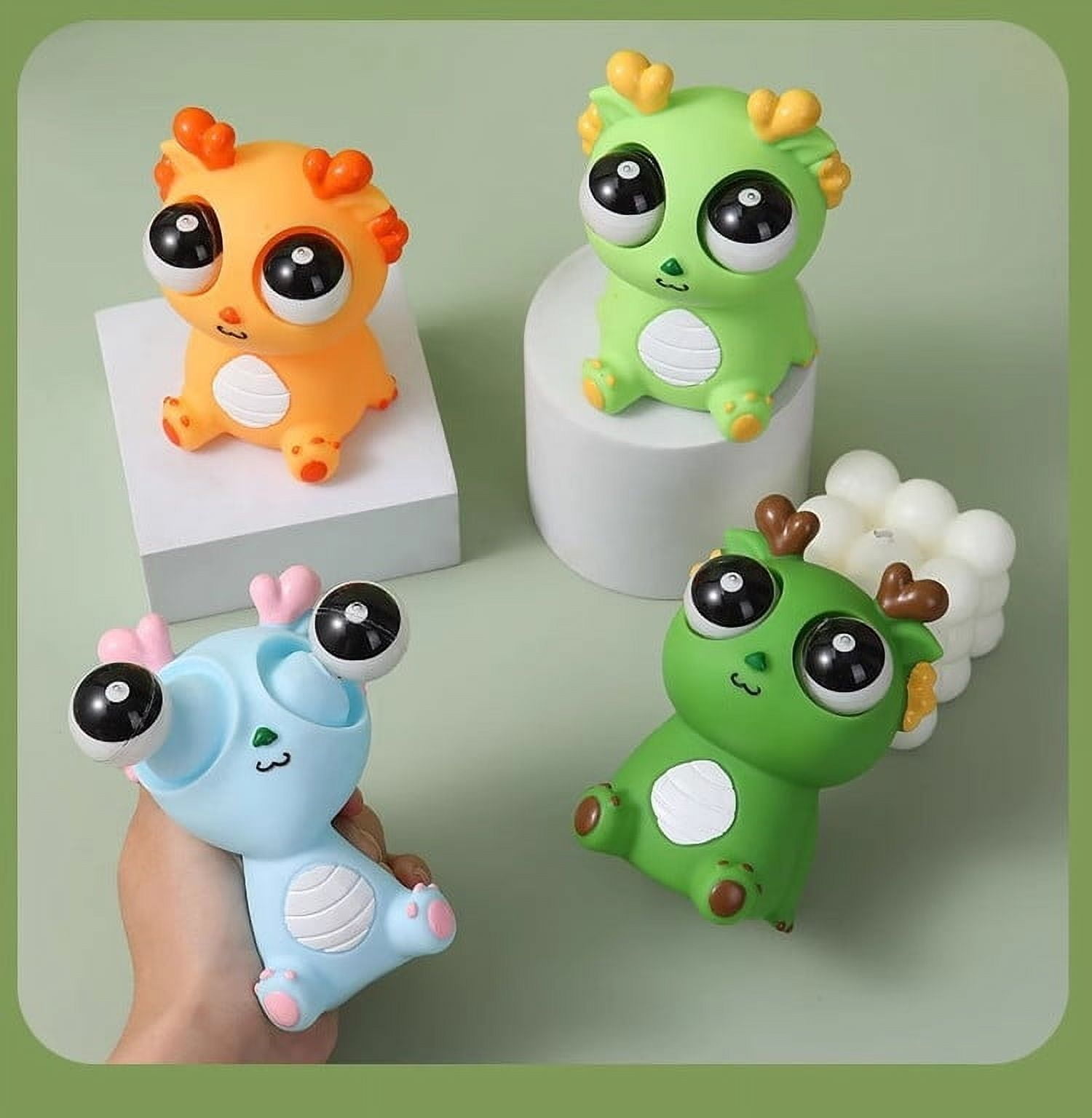 Nsxcdh Cute Dragon Eye Popping Squishy Fidget Toys,Pop Squishy Ball ...