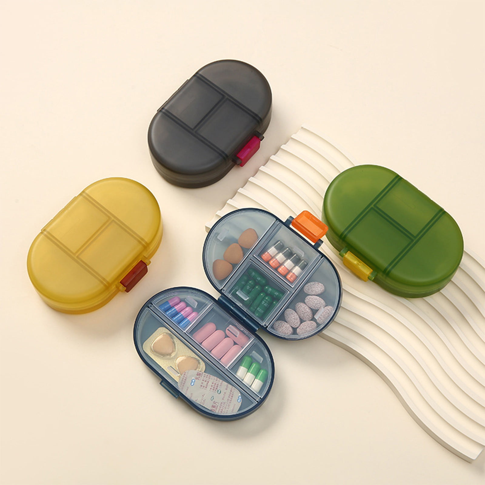 Nsxcdh Daily Pill Organizer, 8-Compartment Vitamin Storage Box ...