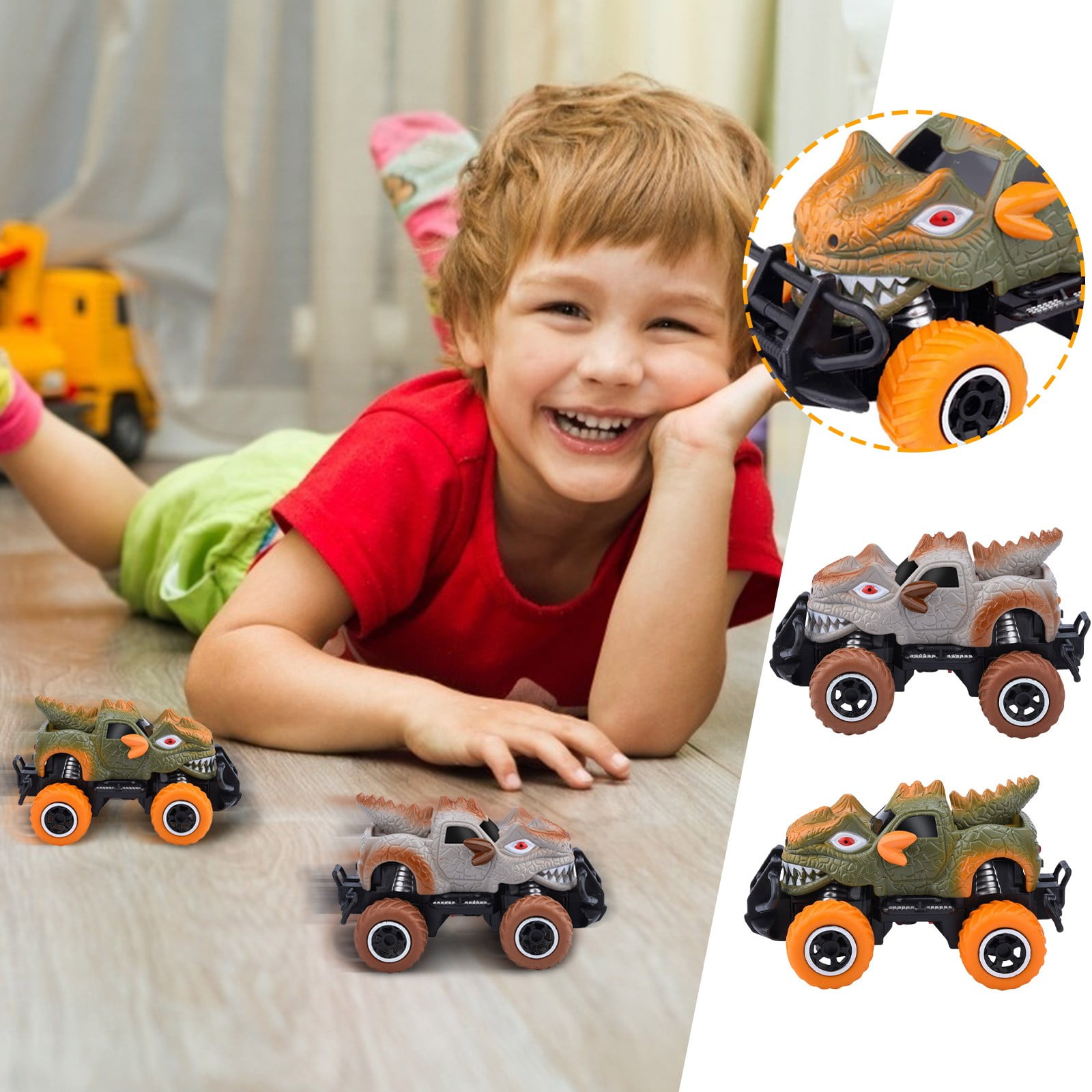 Nsxcdh Dinosaur Remote Control Toy Car,4-Channel RC Car for Boys and ...