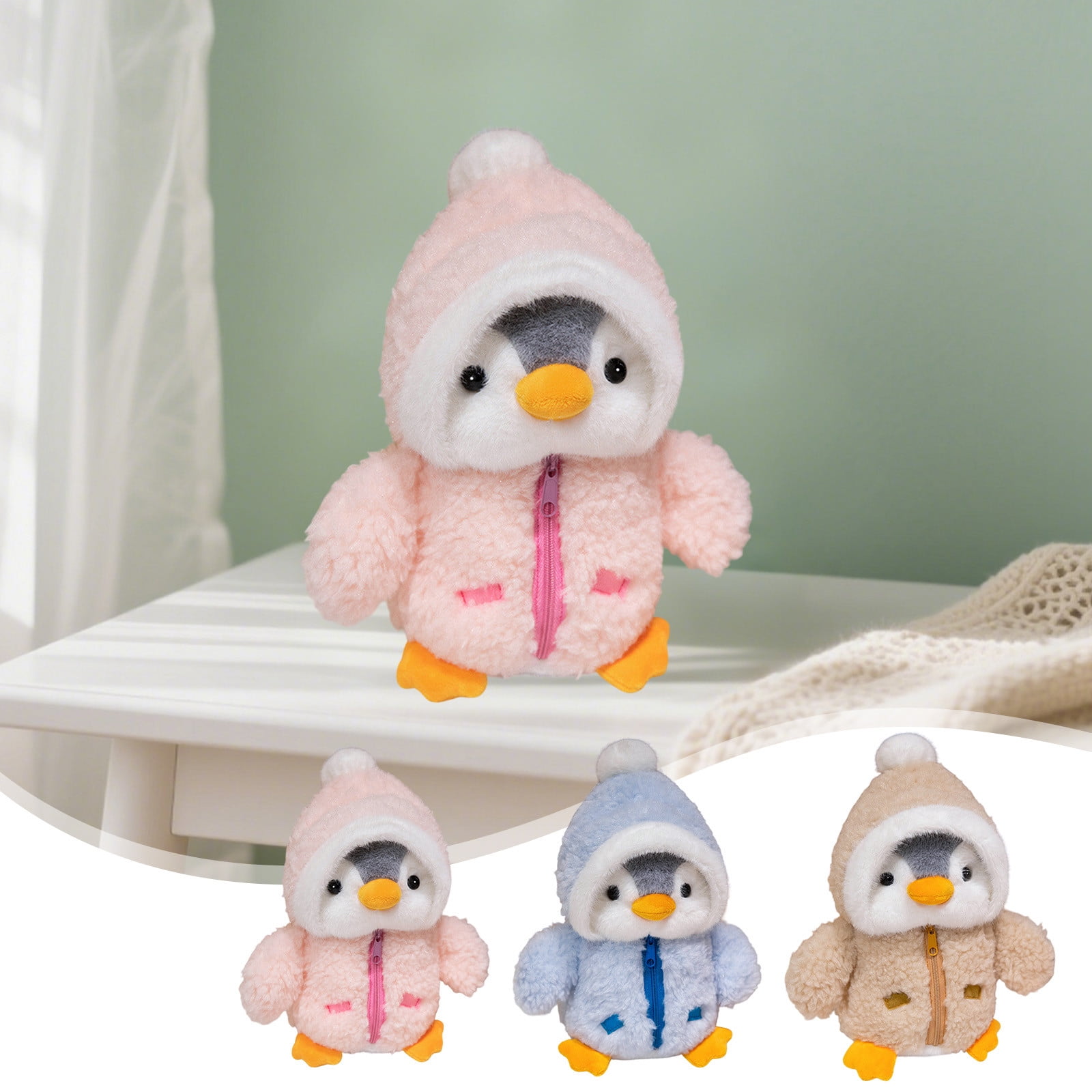 Nsxcdh Educational Toys for Kids Cute Penguin Furry Toy Doll Soothing ...